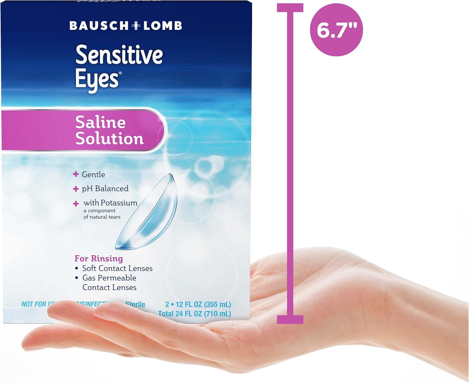 Bausch & Lomb Sensitive Eyes Contact Lens Solution 12 Fl Oz - Pack of 2 ...