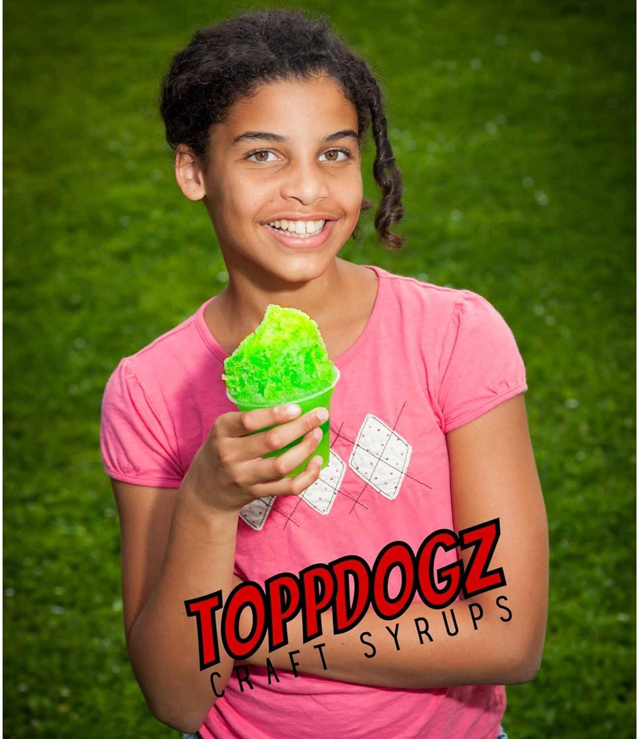 TOPPDOGZ Slush Snow Cone Syrup 1 Litre Blue Raspberry slushie slushy ...