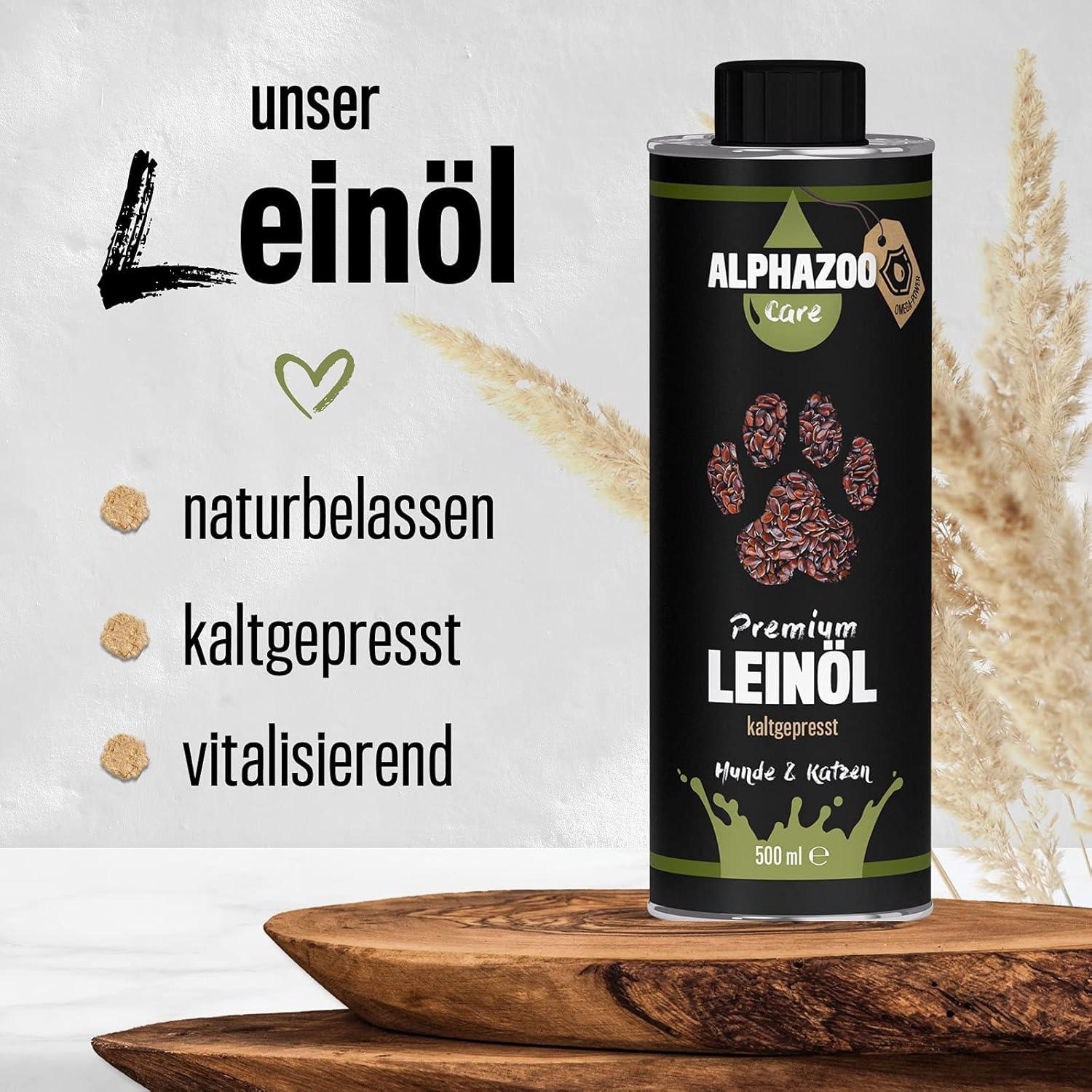 Alphazoo Premium Linseed Oil for Dogs Cats & Rodents - Cold-Pressed ...