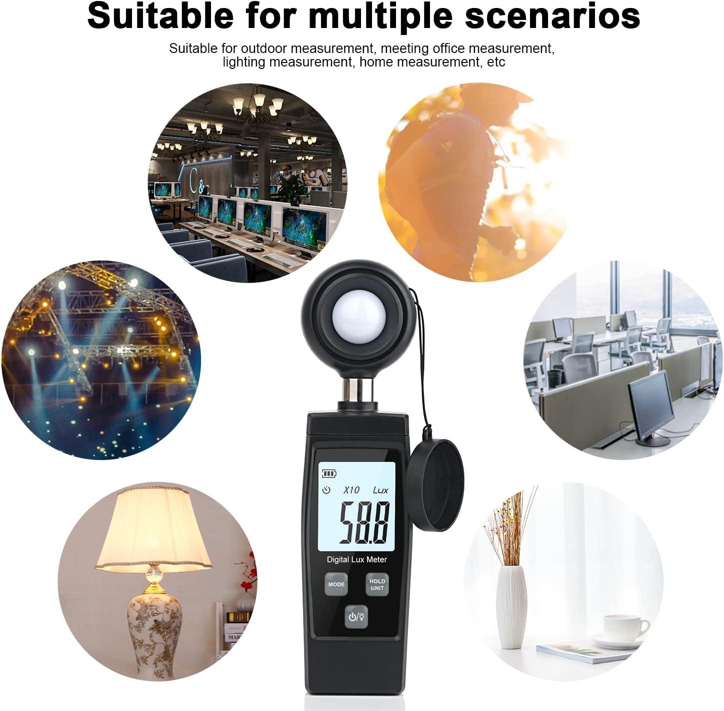 Handheld Lux Meter - Digital Photometer for Ambient Light Intensity ...
