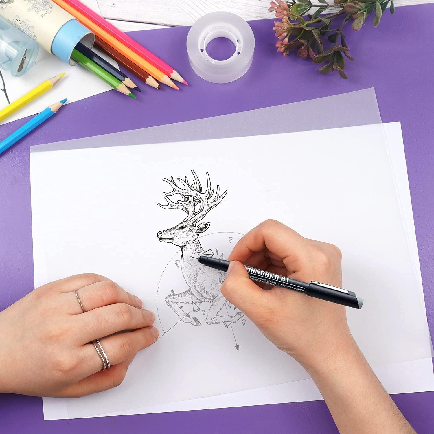 Translucent Vellum Paper 8.5x11 Inches 50 Sheets Printable Transparent ...