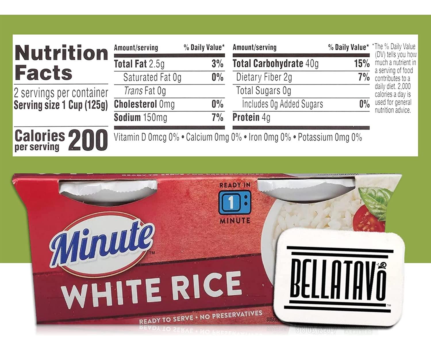 Microwavable Rice Bundle: 2x 8.8 Oz Minute Rice + BELLATAVO Ref Magnet ...