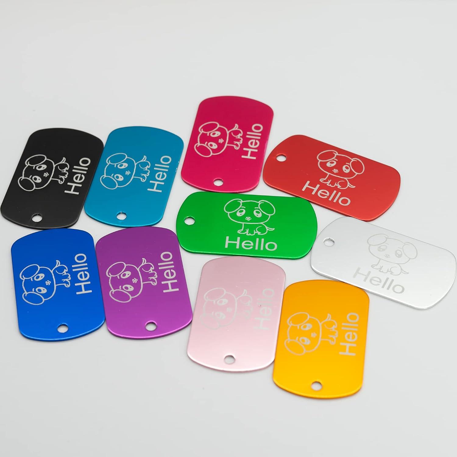 StayMax Anodized Aluminum Engraving Blank Tags - 50 Pack (Black) | Buy ...