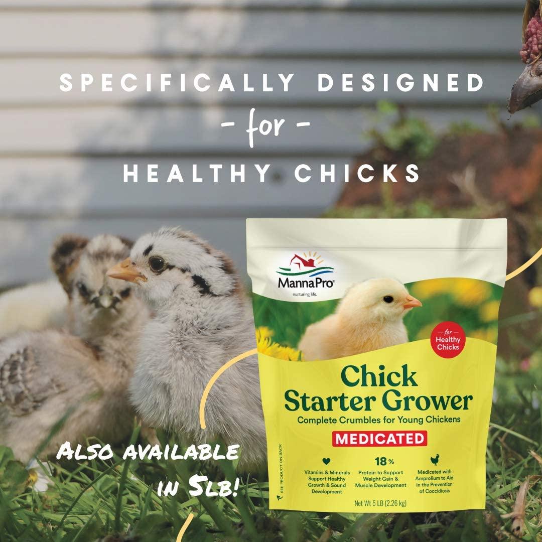 Manna Pro Organic Starter Crumble Complete Feed Medicated Chick Starter ...