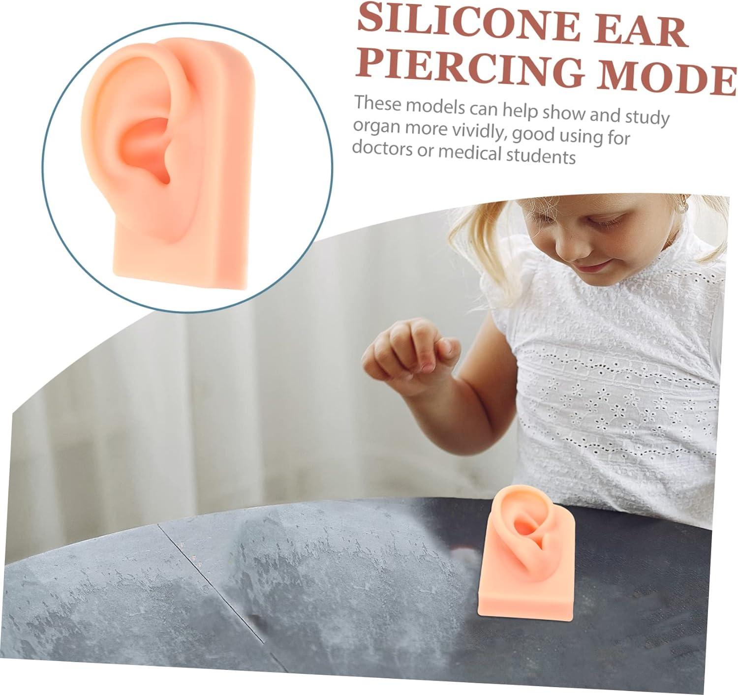 VILLFUL Khaki Silicone Ear Model for Jewelry Display and Earrings ...