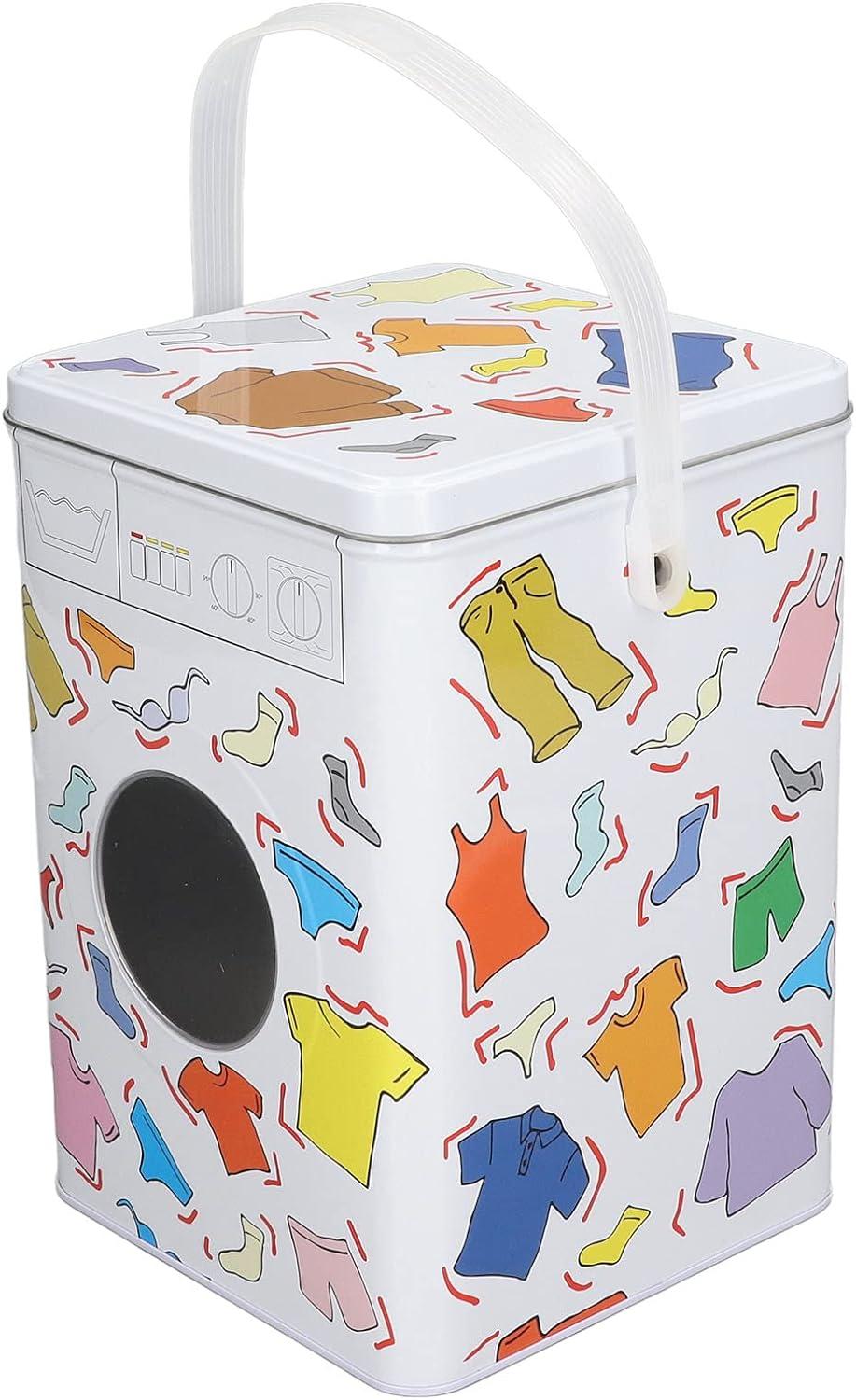 Laundry Tin Container with Lid Perspective Window Large Capacity ...