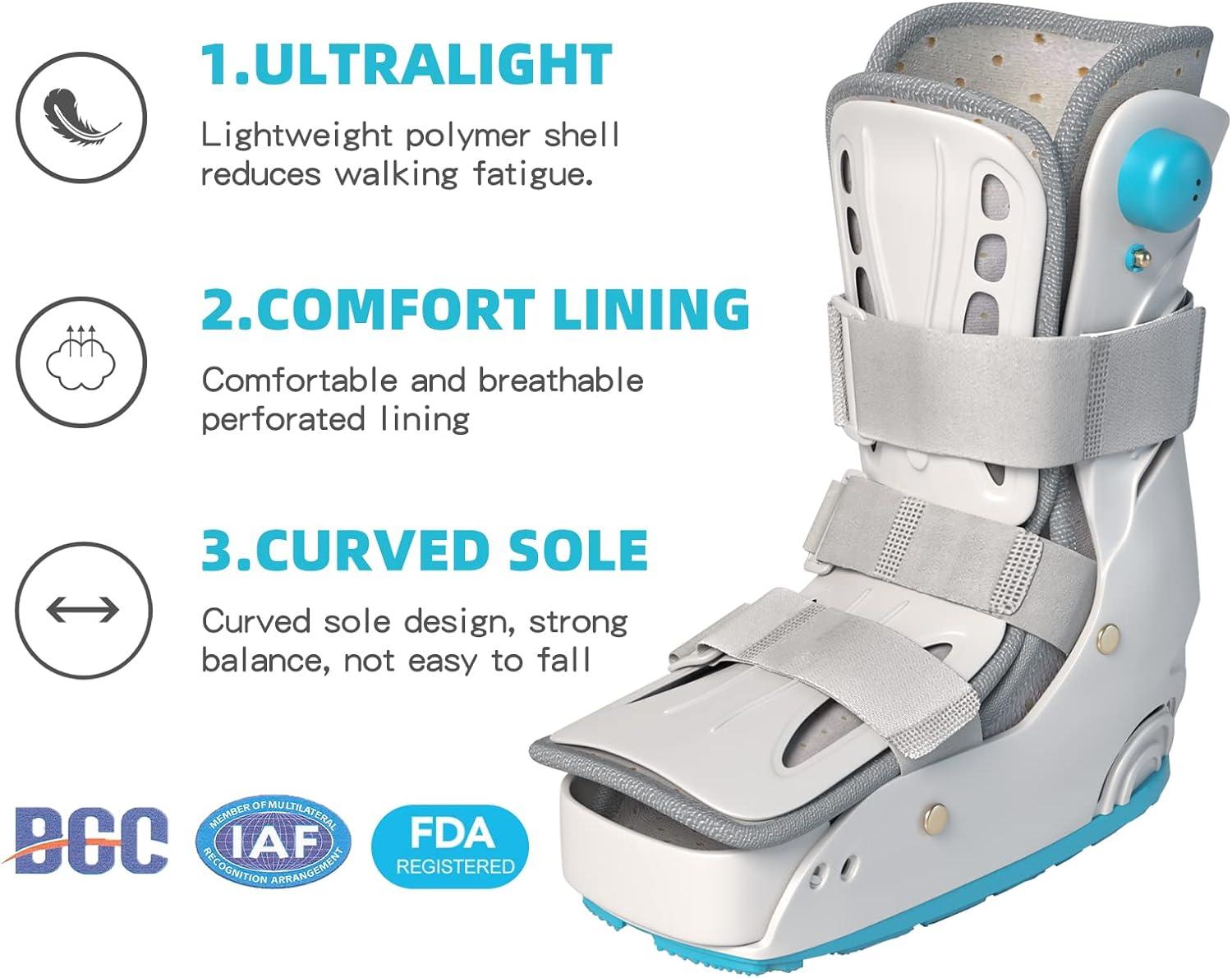 Medical Inflatable Short Walker Brace for Foot Injury Recovery ...