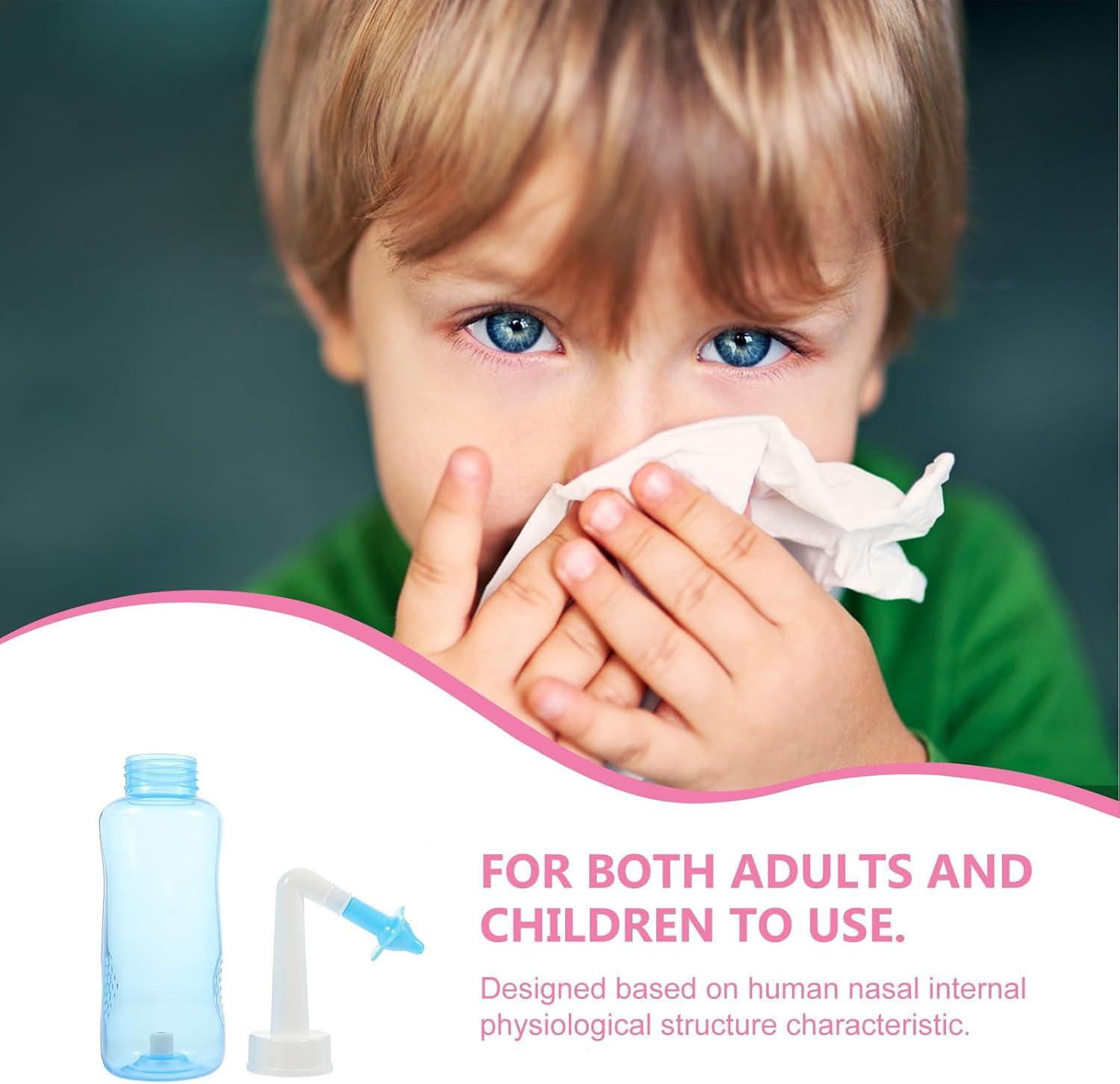 Nasal Wash Bottle - 300ml Neti Pot for Sinus Rinse & Irrigation | Nose ...