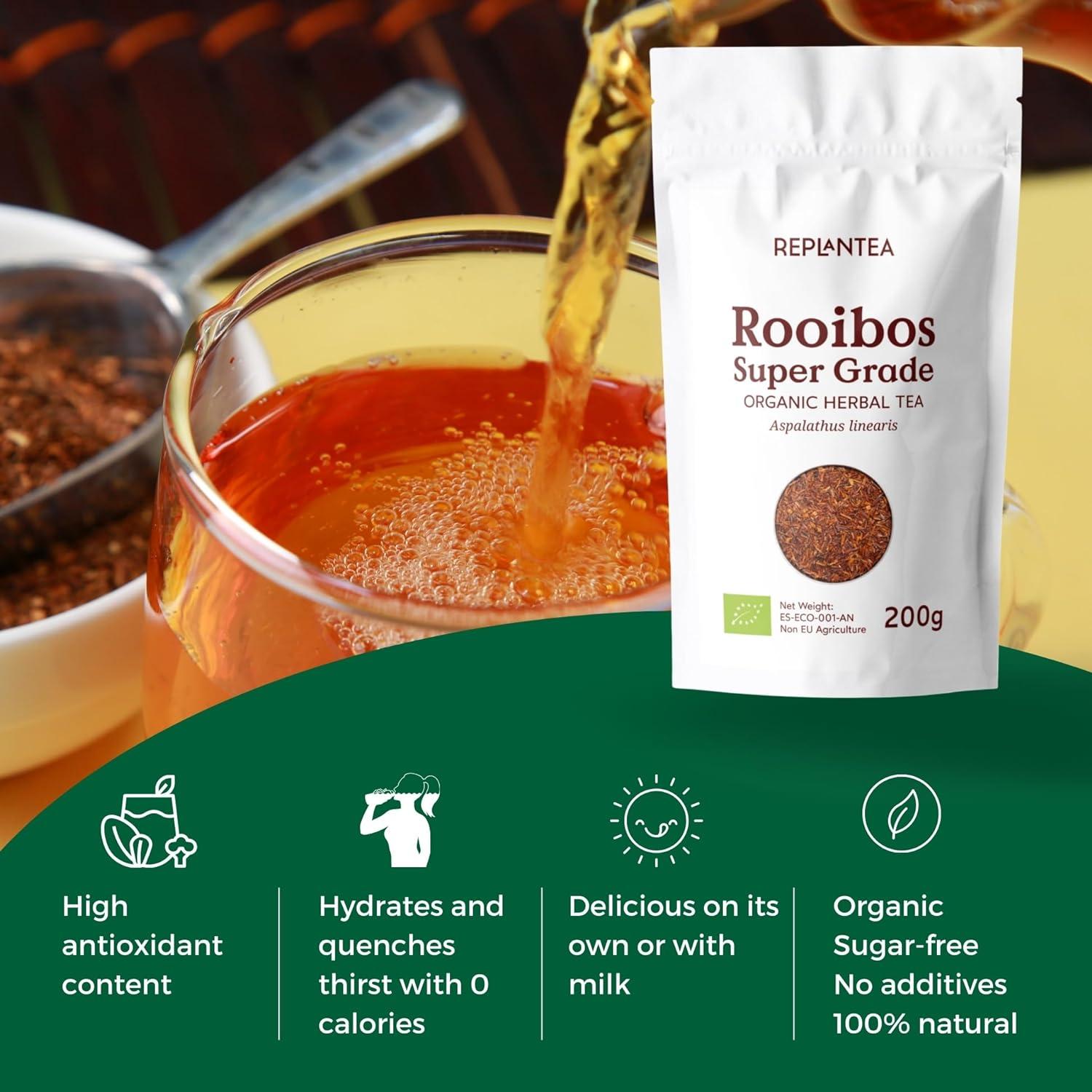Rooibos Tea Loose Leaf Organic 200g (100 Cups) | Super Grade Rooibos ...