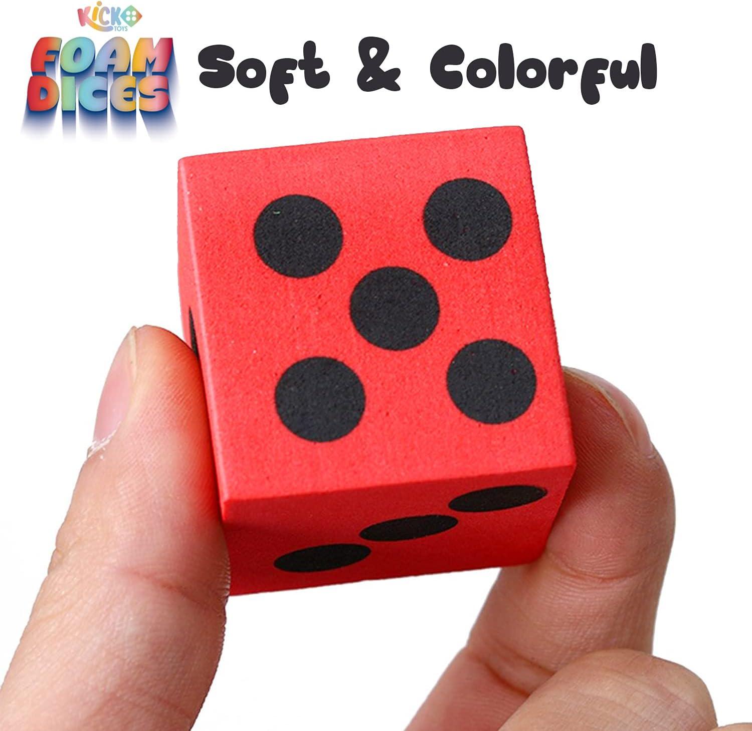 Kicko Foam Dice Set - 24 Pack of Colorful Square Blocks for Building ...