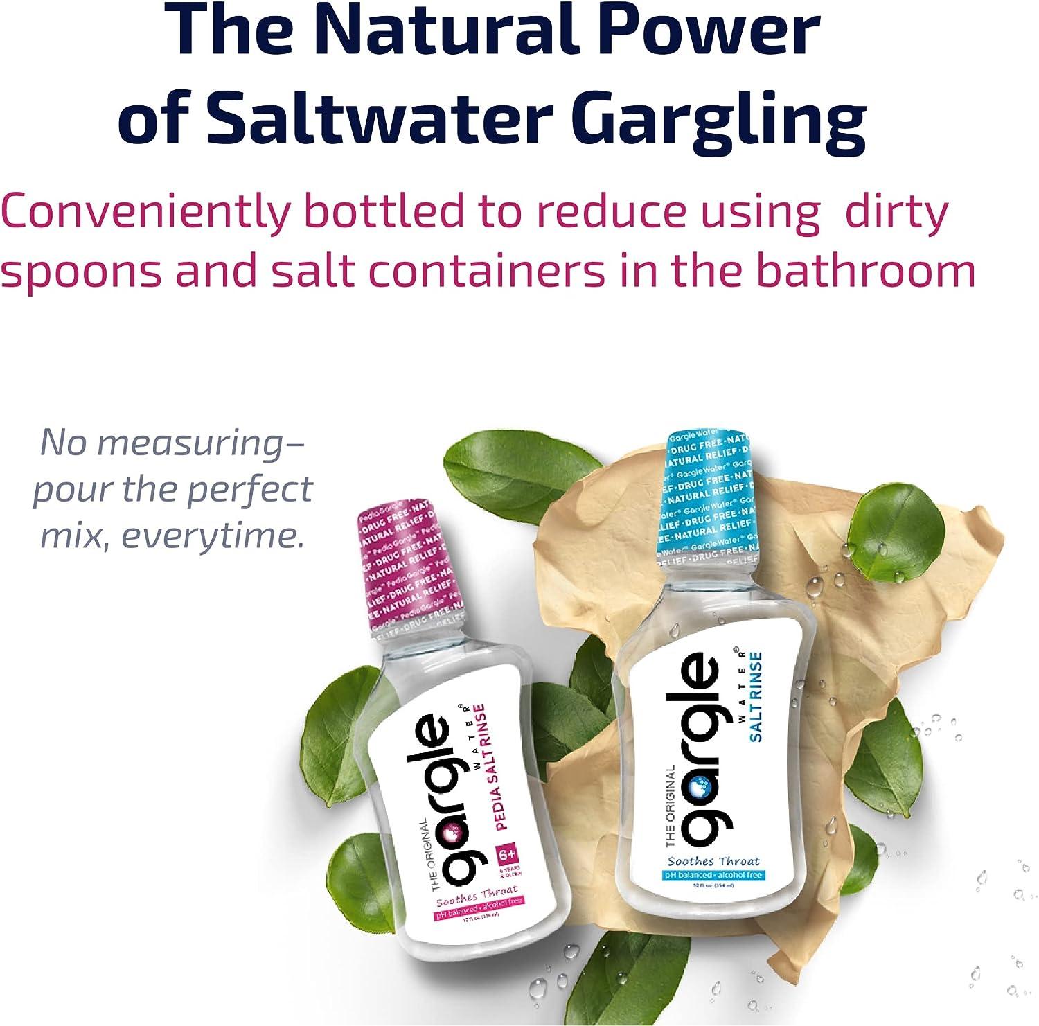 Gargle Water Pedia Salt Rinse Mouthwash 12 fl Oz - Natural Remedy for ...