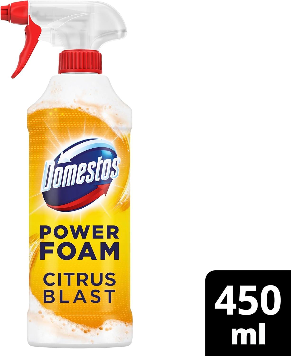 Domestos Power Foam Citrus Blast Toilet & Bathroom Cleaner Spray sprays ...