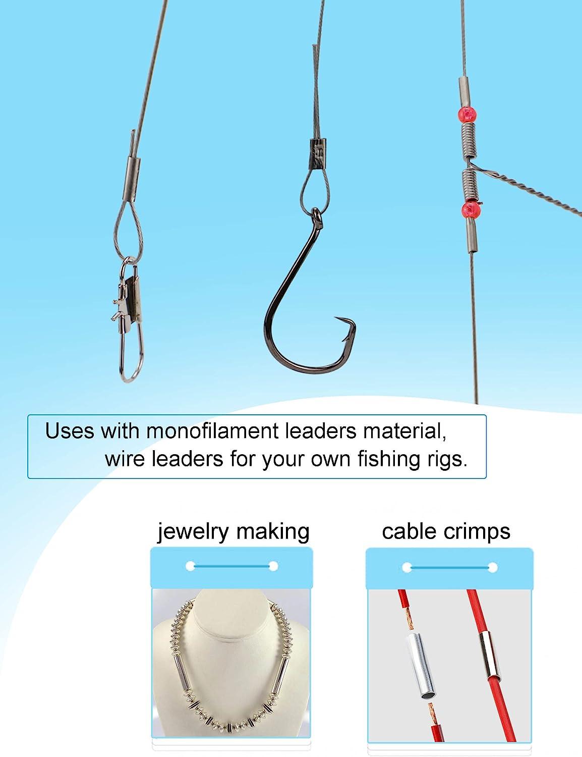 Beoccudo Fishing Crimps 600pcs - Single Barrel Crimp Sleeves Copper ...
