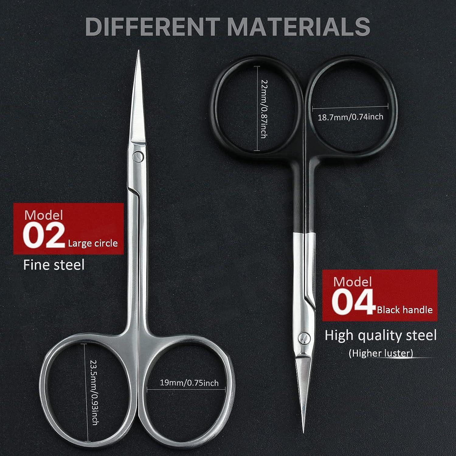 Qunzhao Curved Cuticle Scissors - Stainless Steel Grooming Blades for ...