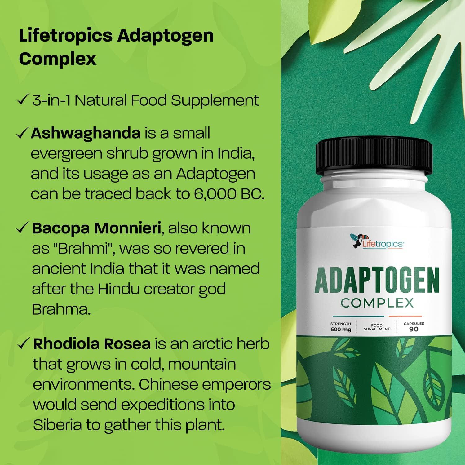 Lifetropics Adaptogen Complex | Plant-Based Supplement with Ashwagandha ...