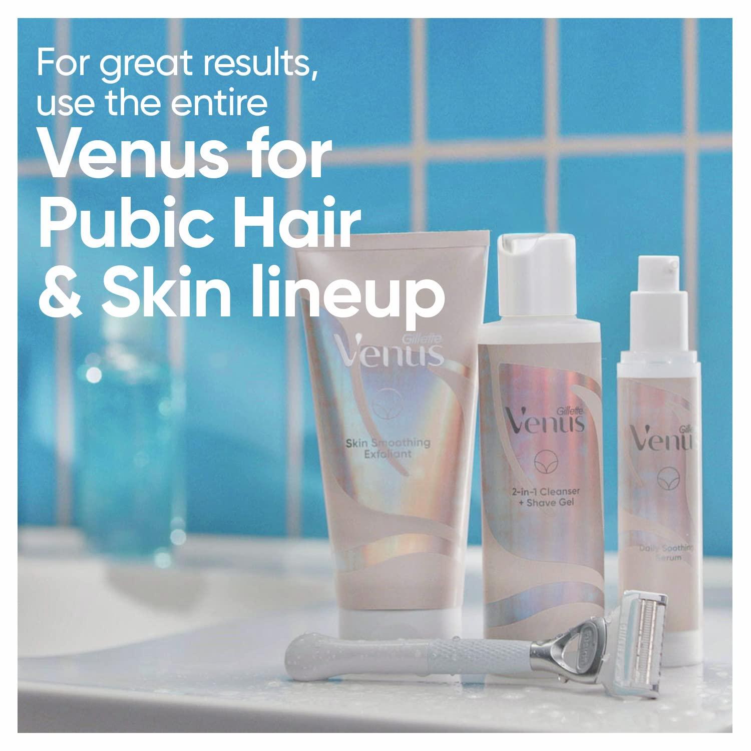 Gillette Venus Women's Shaving Kit: Razor, Cleanser & Soothing Serum ...