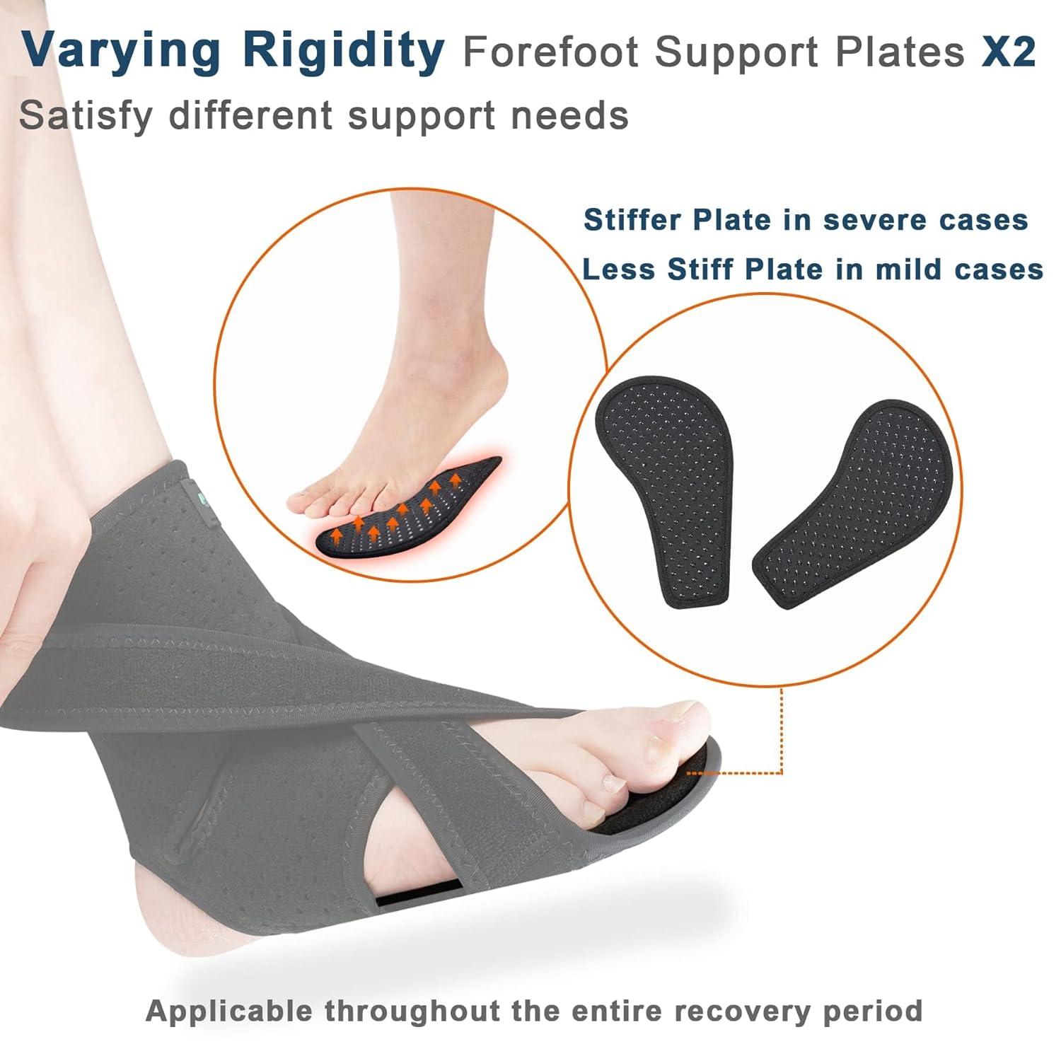 Upgraded Drop Foot Brace for Walking - Adjustable AFO with Dual Support ...