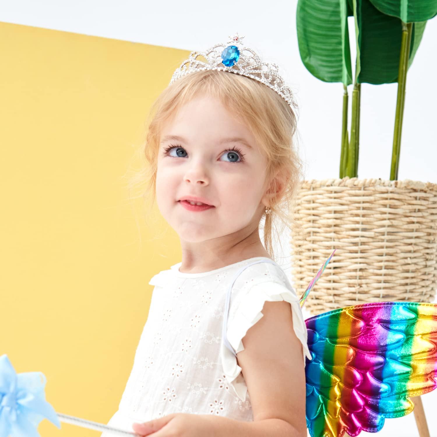 Blue Diamond Snowflake Rhinestone Girls Tiara - Lovelyshop Princess ...