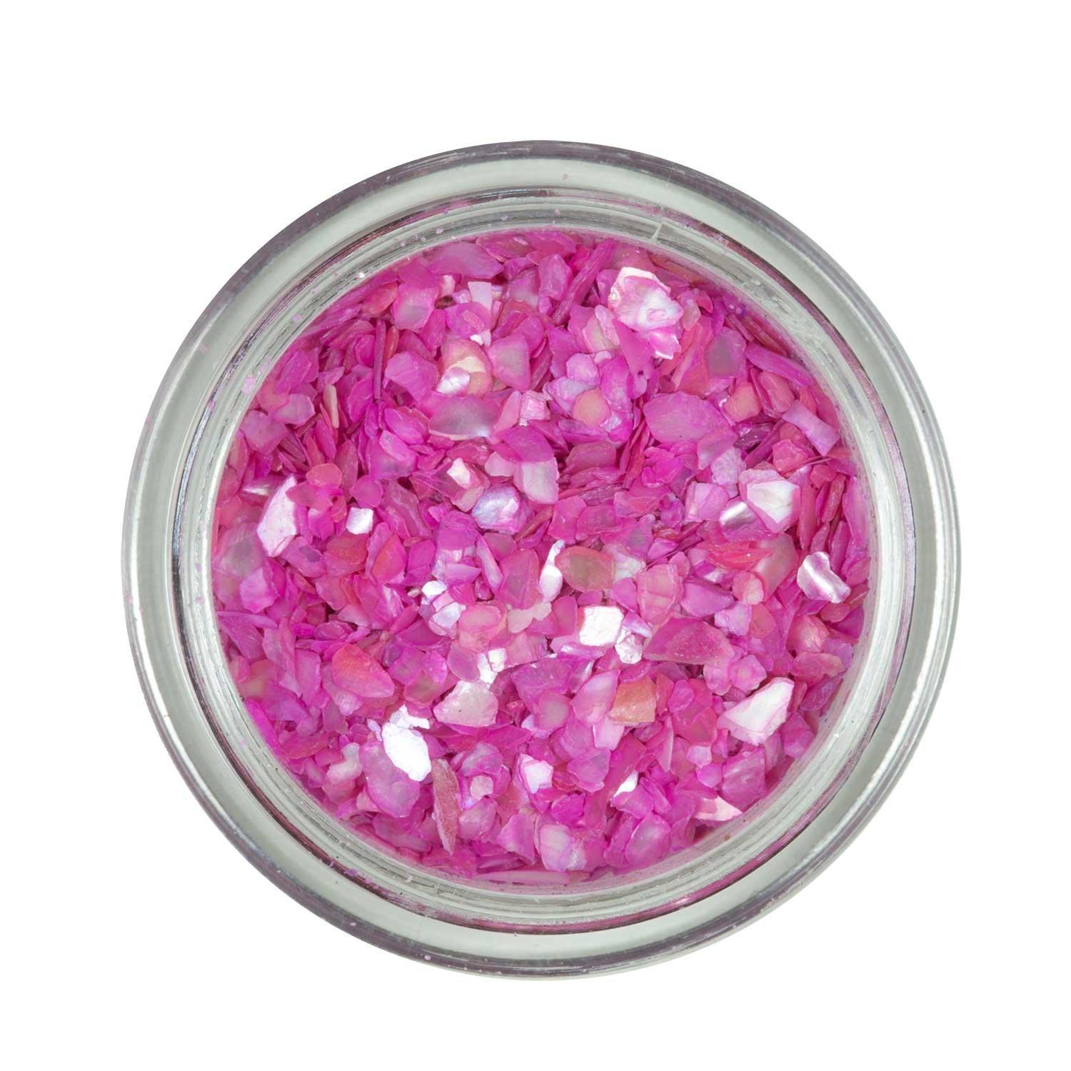 N&BF Nail Art Muschelspleter | Crushed Shells for Gel Nails | Pink Glitter Sea Shells & Perlmutt ...