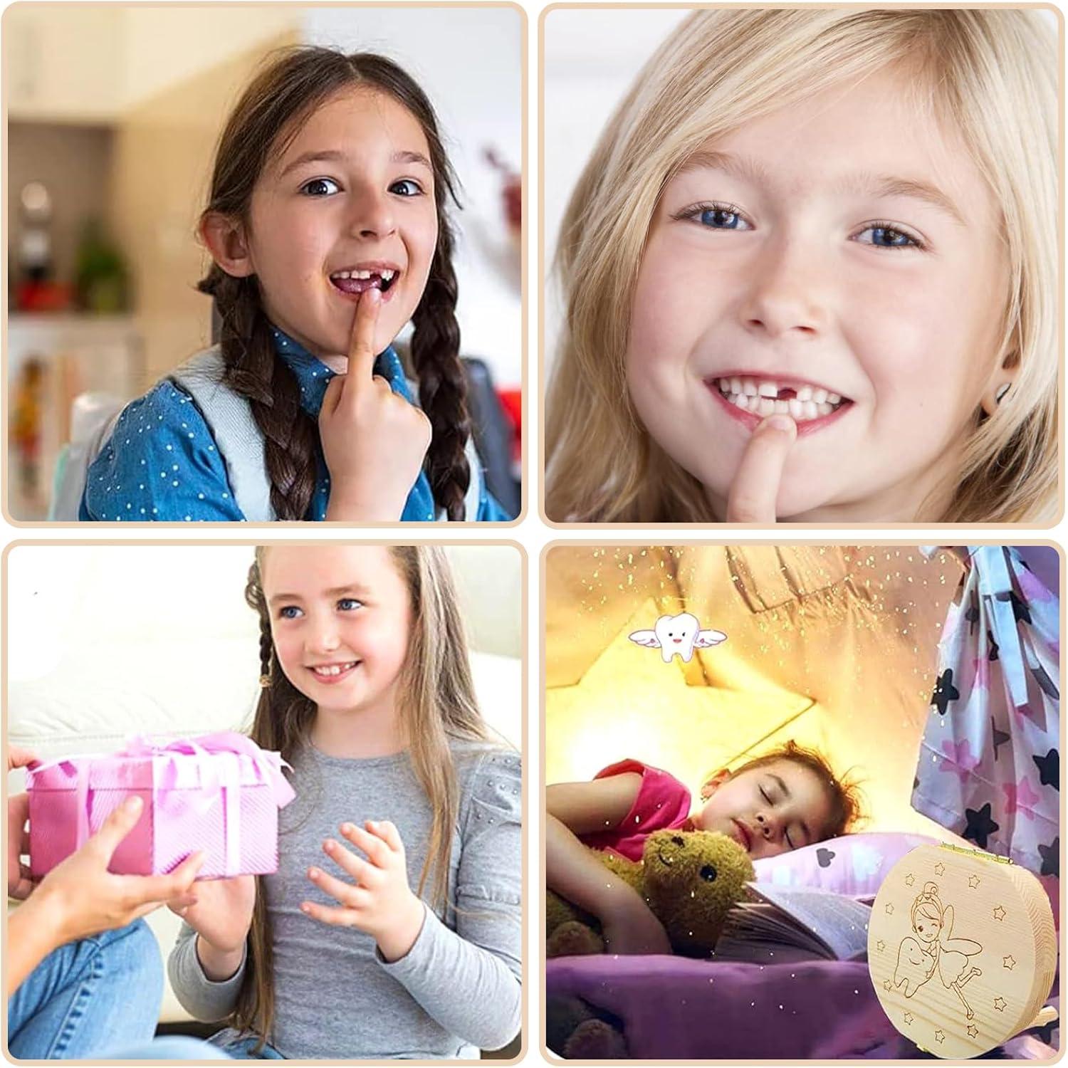 Personalized Tooth Fairy Box for Girls - Wooden Milk Teeth Keepsake ...