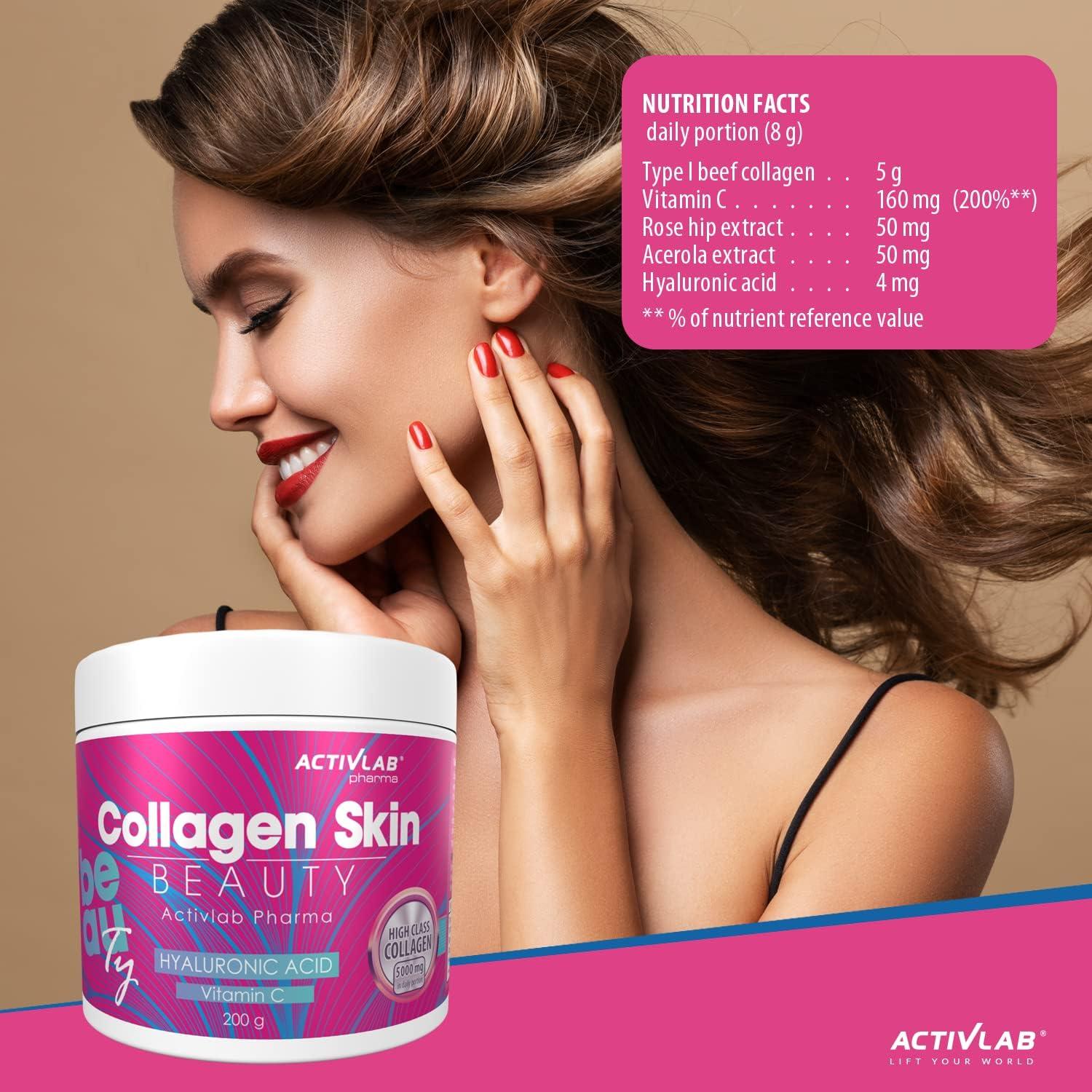 Activlab Pharma Collagen Beauty Powder | 200g Jar | Strawberry ...