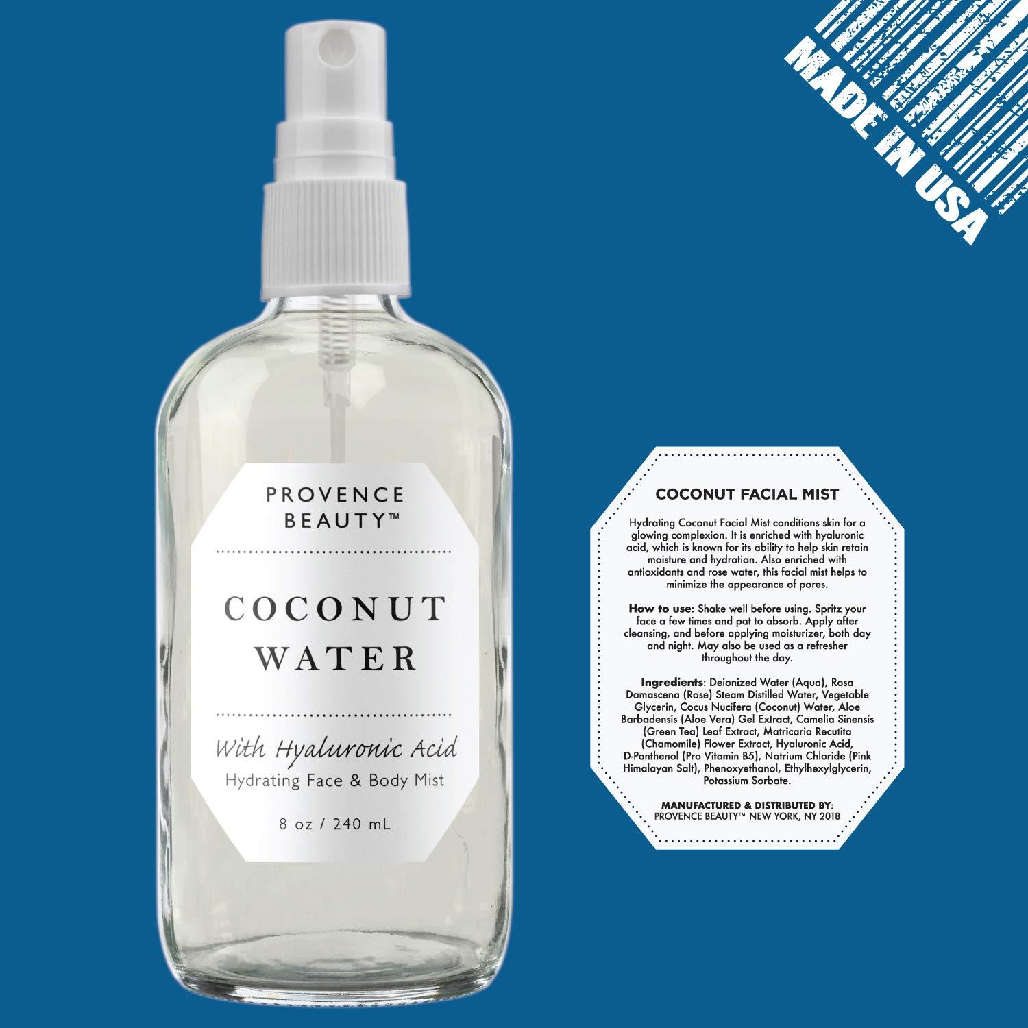 Provence Beauty Coconut Water Face & Body Mist Spray | Hyaluronic Acid ...