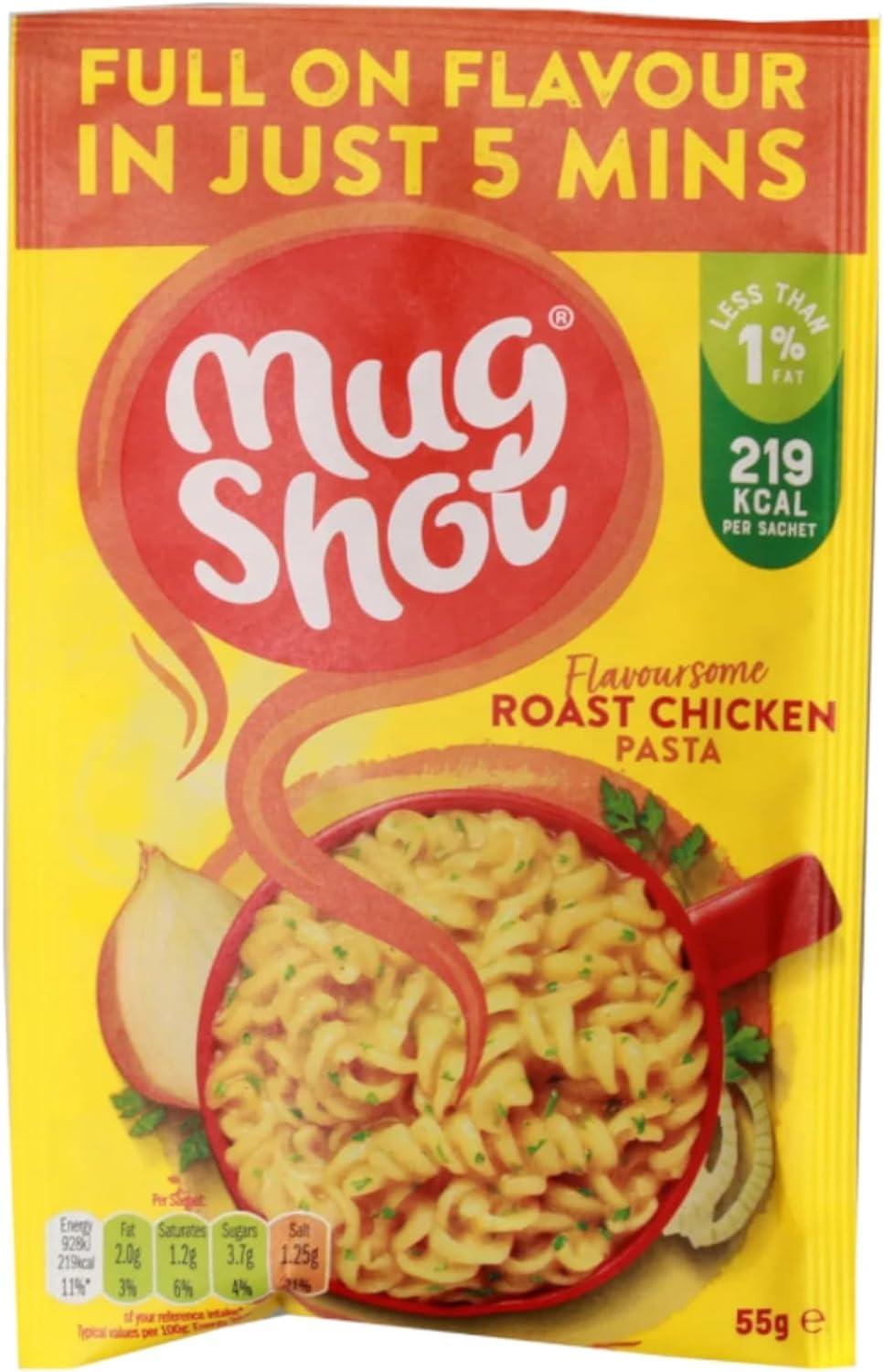 Instant Pasta Variety Bundle 366g - Mugshot Creamy Cheese Cajun & Roast ...