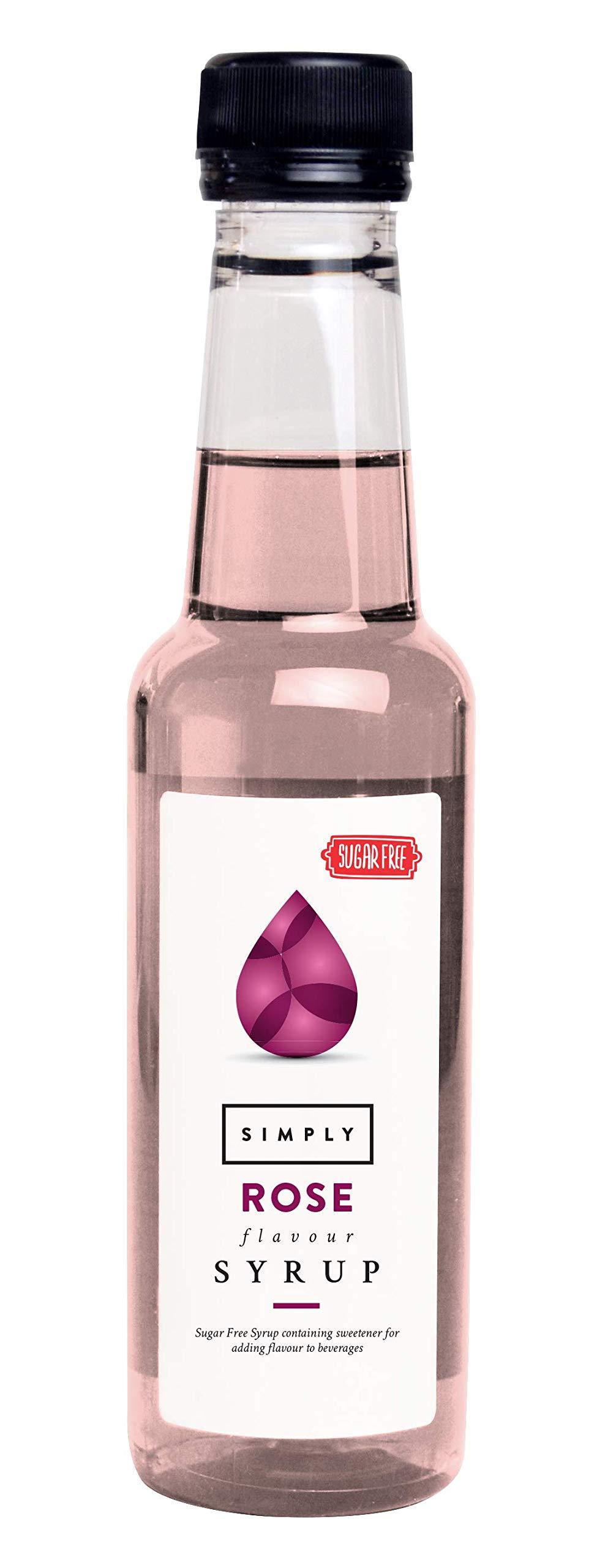 Simply Sugar Free Rose Syrup - Low Calorie, Vegan, Nut-Free Flavoured ...