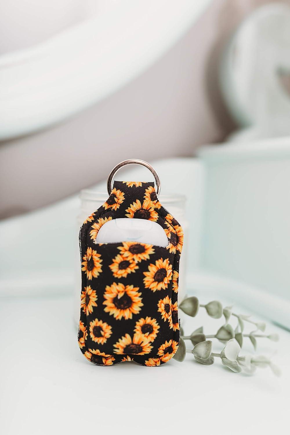 Daisy Lane Sunflower Hand Sanitizer Holder Keychain for Backpack Kids ...
