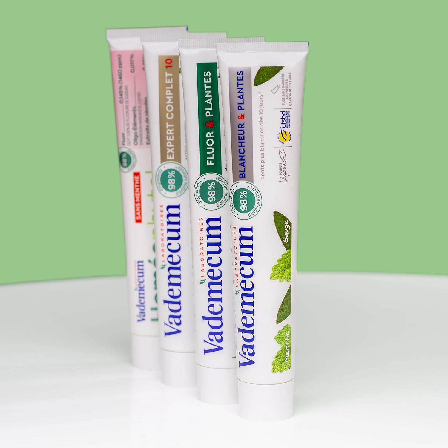 Vademecum Whitening Toothpaste - Mint & Sage - 98% Natural Vegan - 4 ...