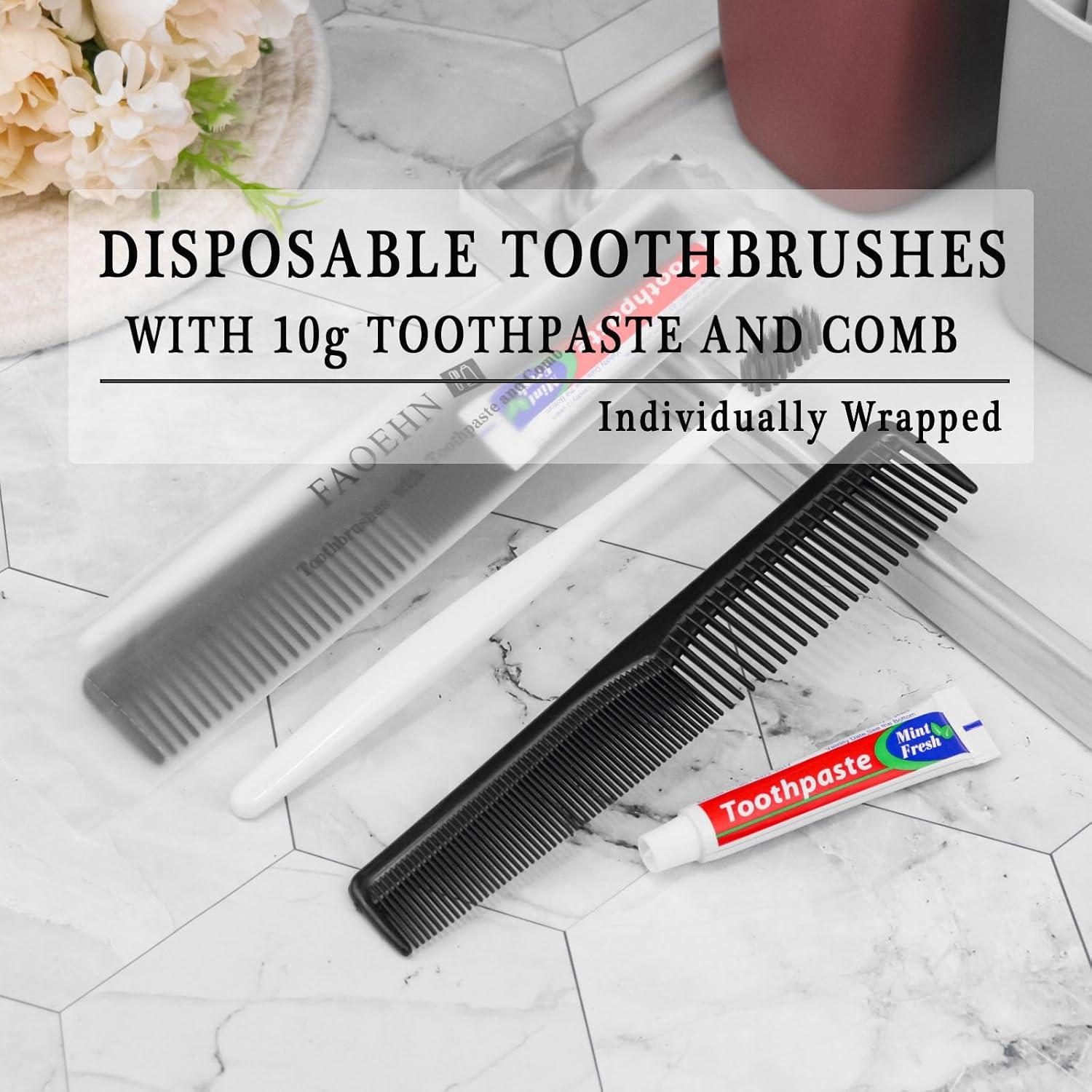 Disposable Toothbrush & Toothpaste Comb Set - Travel-Ready Personal ...