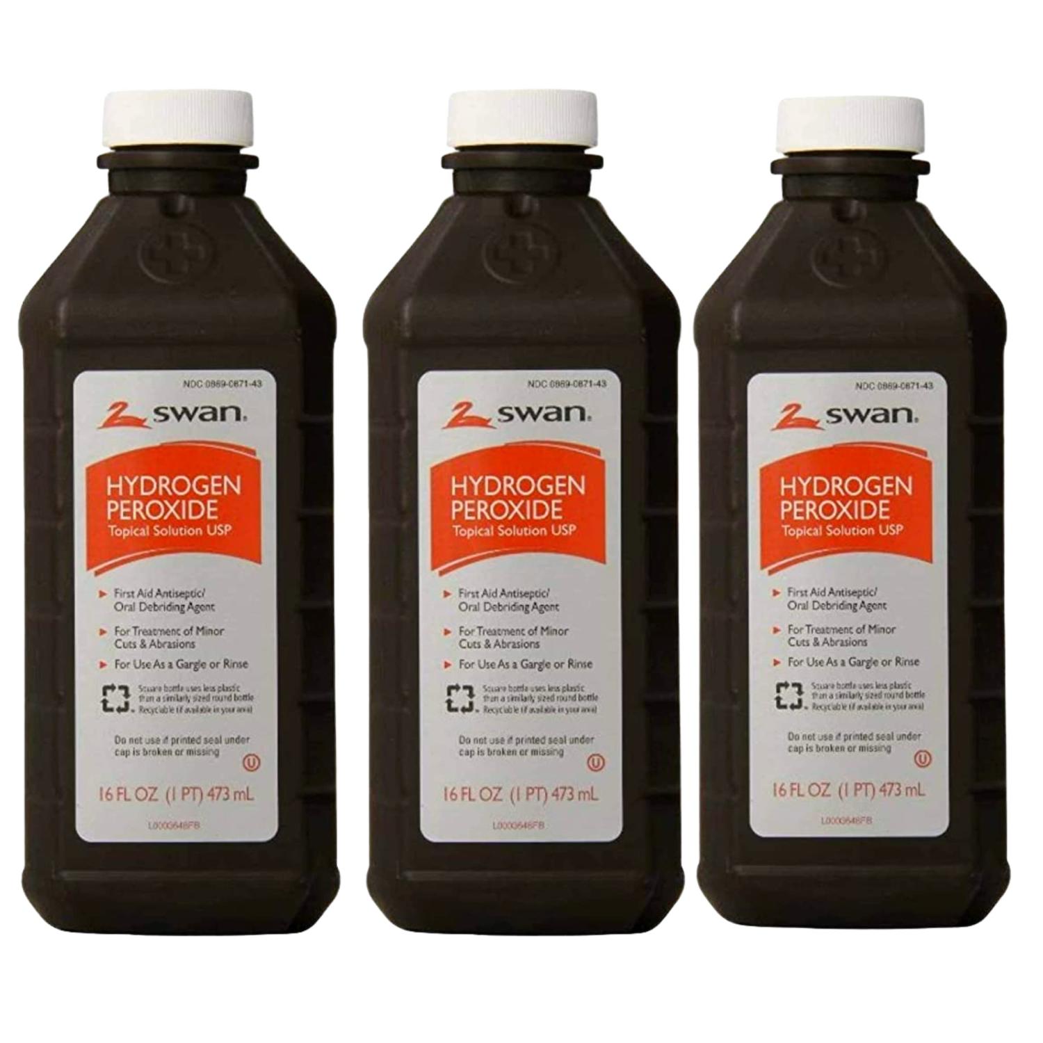 Hydrogen Peroxide Antiseptic Solution 16 Fl Oz - Pack of 3 ...