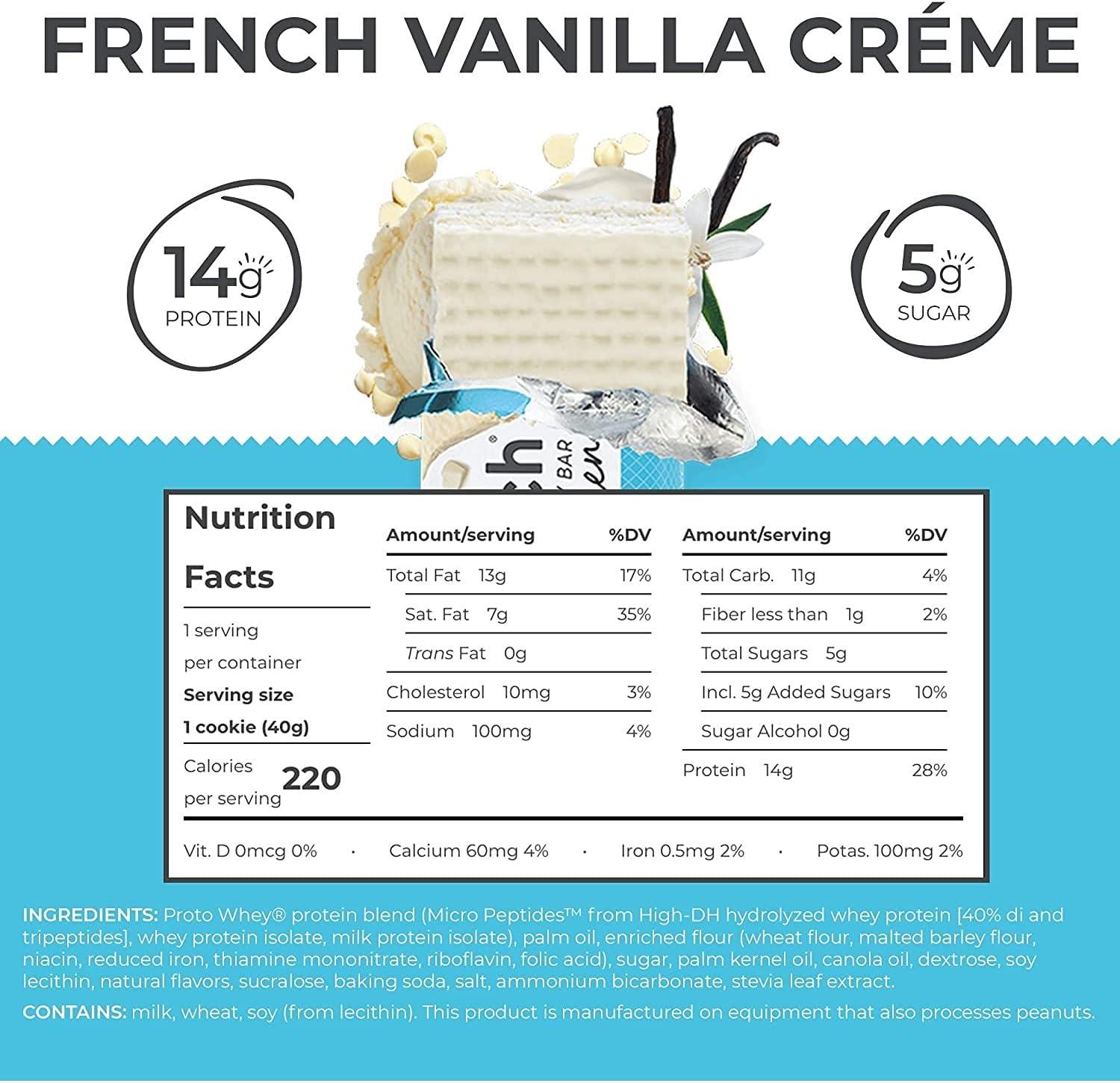 Buy Vanilla Protein Bar - French Vanilla Cr me 12 Count | Premium ...