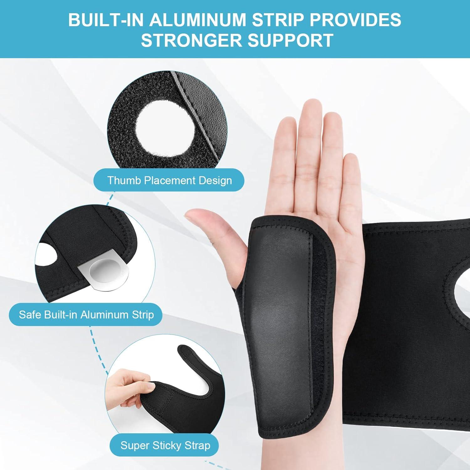 ACWOO Adjustable Wrist Strap Compression Splint - Left Hand Support for ...