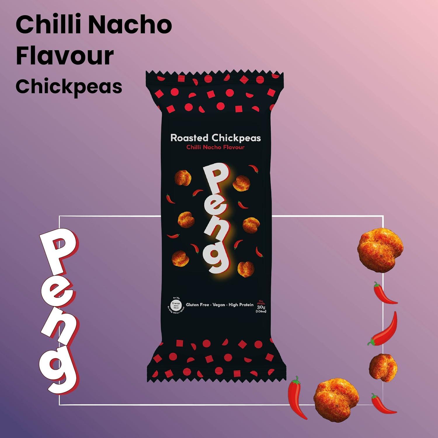 Peng Roasted Chickpeas Snack (6 x 30g) - Plant-Based High Protein ...