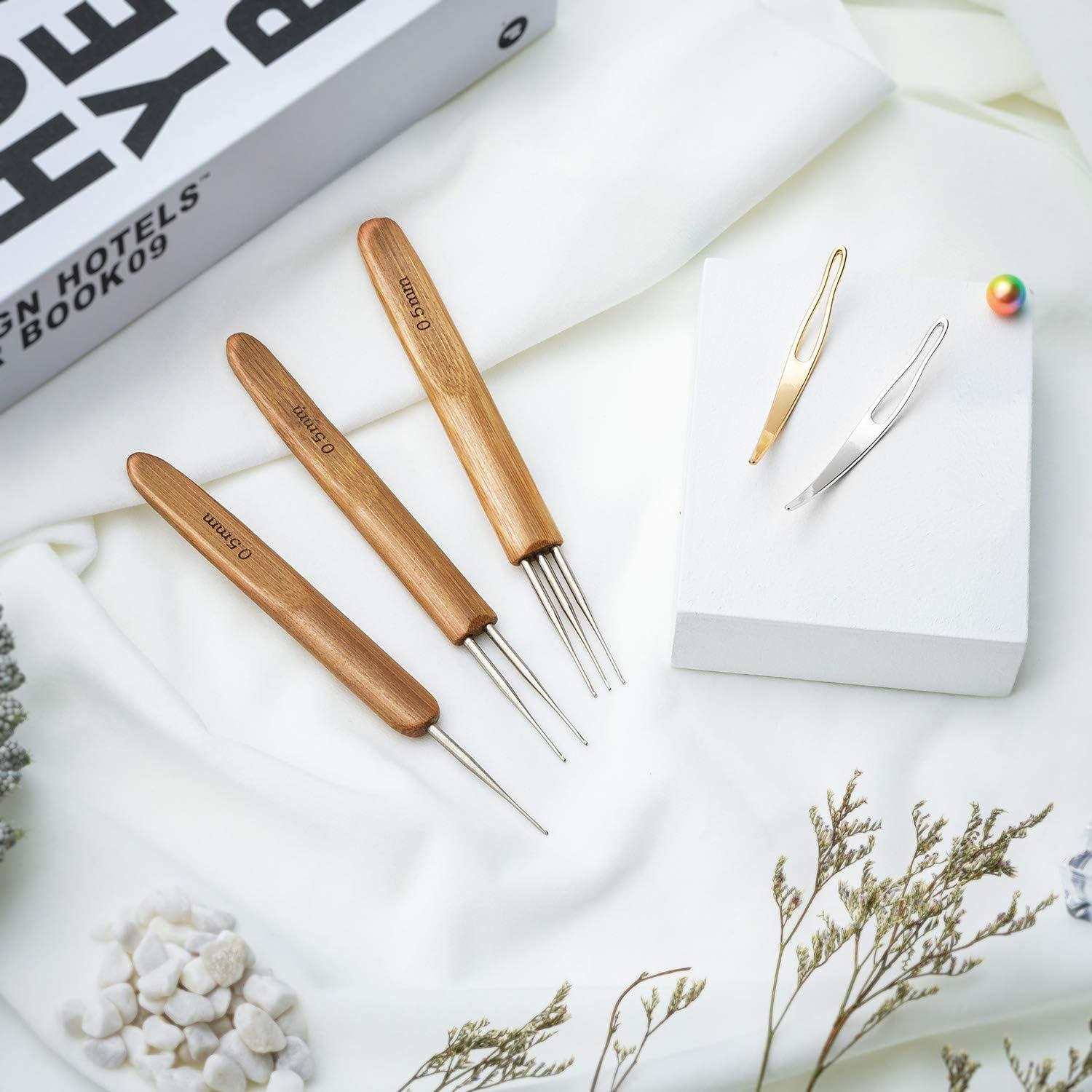 Dreadlocks Tool Set - 5 Pcs Crochet Hooks & Interlocking Needles for ...