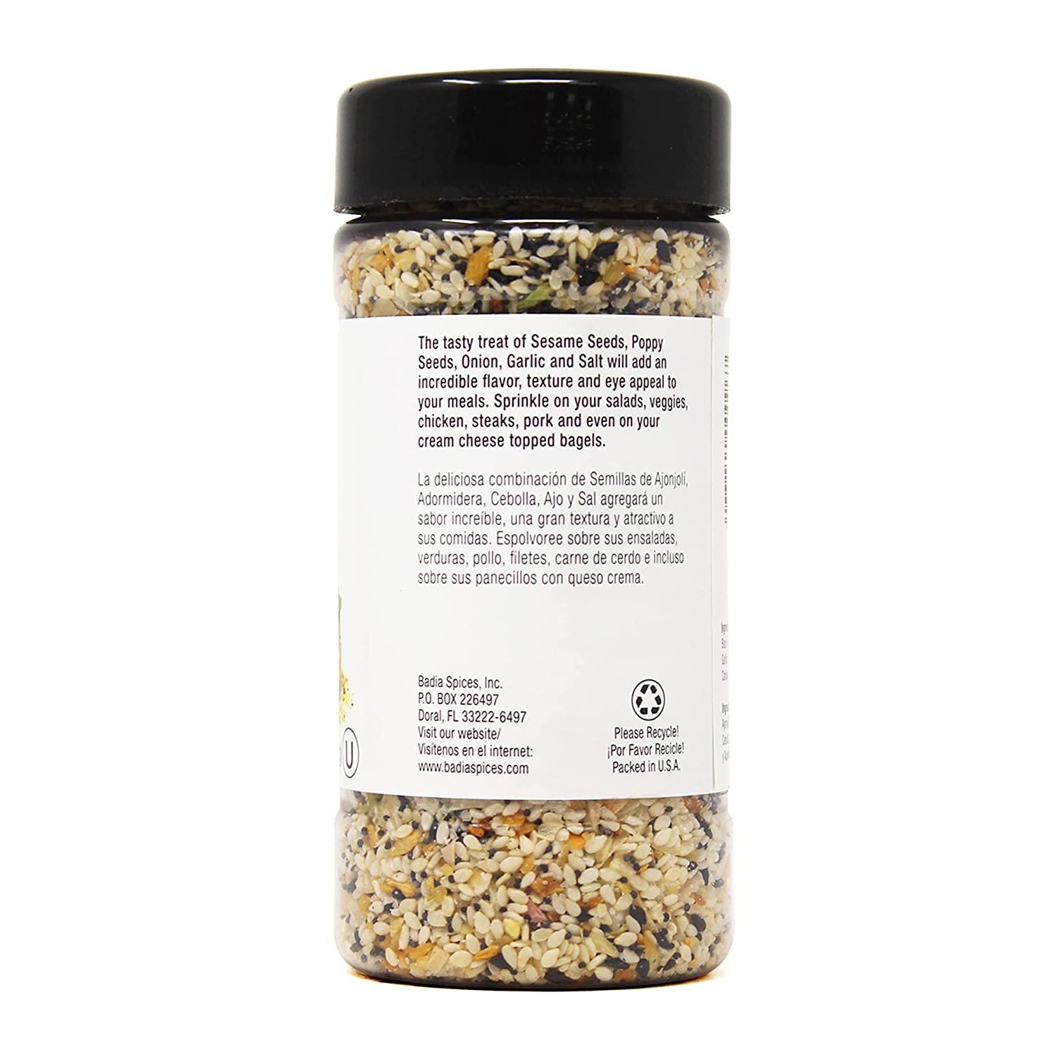 Badia Everything Bagel Mix Seasoning 5.5 oz - Authentic Blend for ...