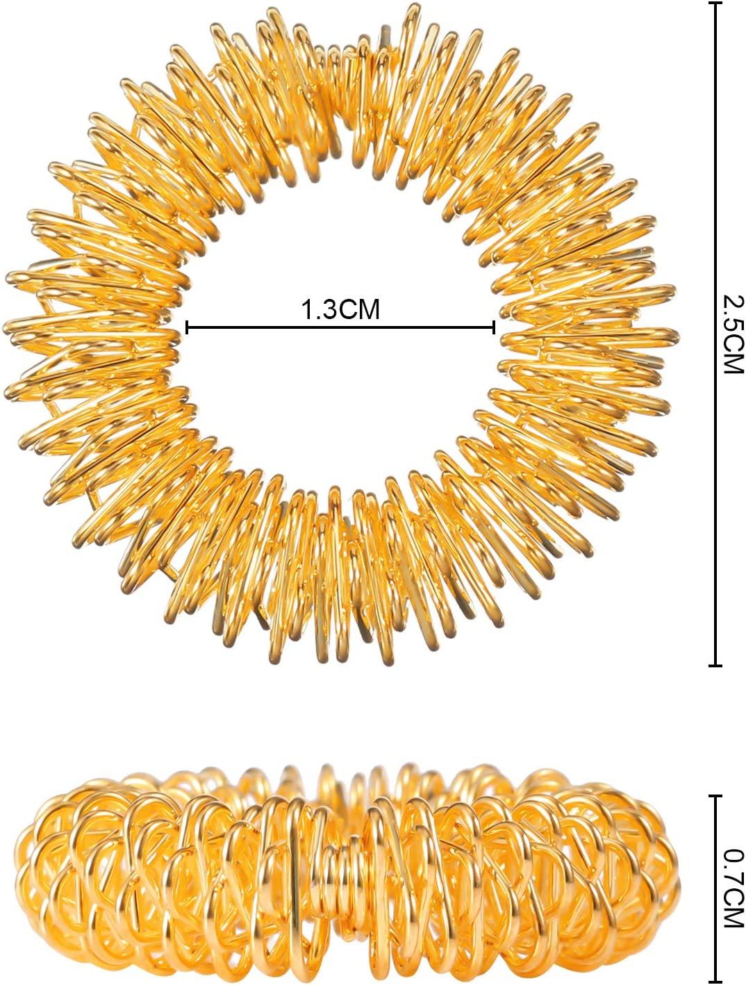 12-Piece Spiky Sensory Finger Rings Set for Teens & Adults - Stress Reducer & Massager in Red ...