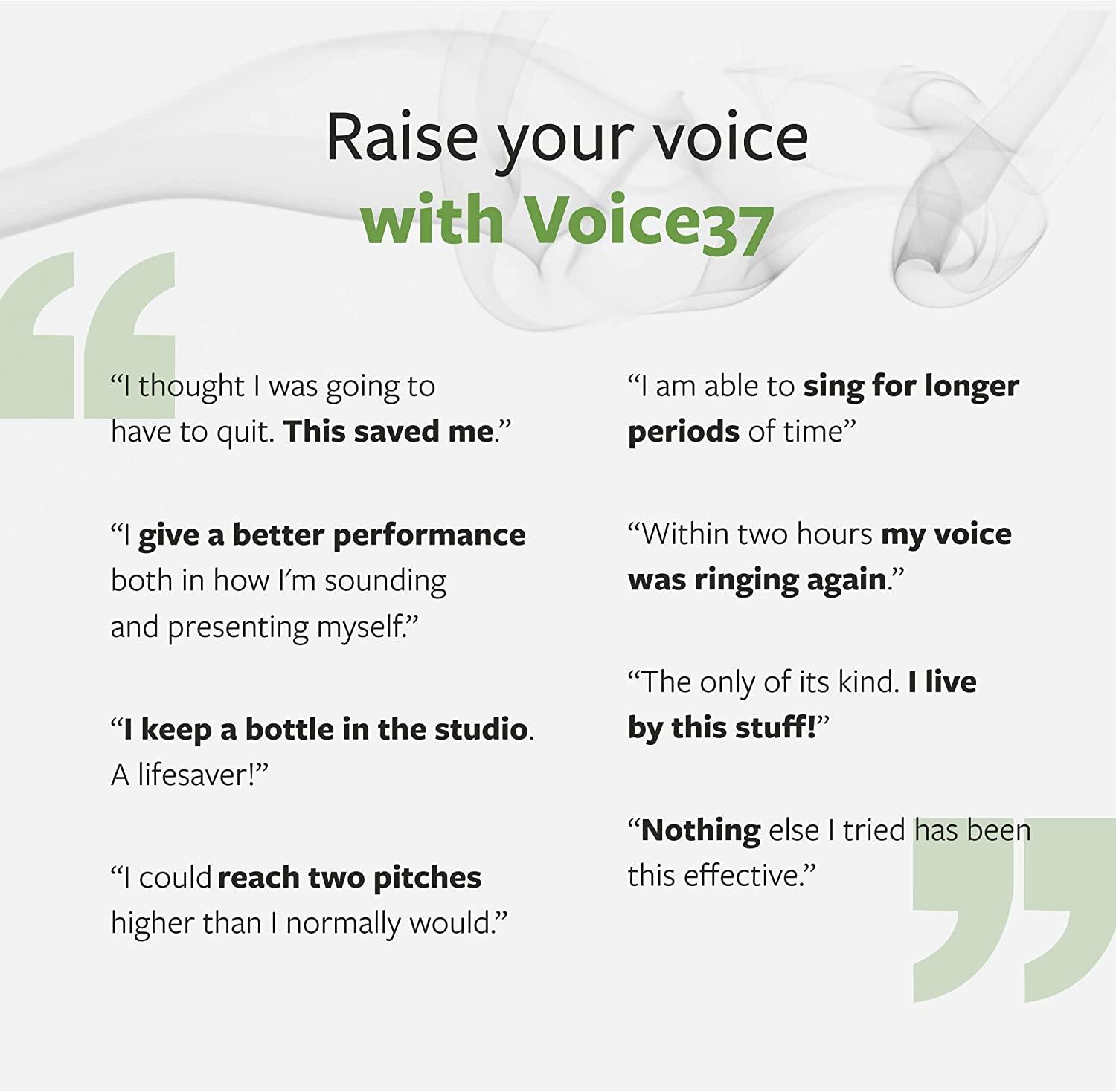 Voice37 All Natural Voice Remedy for Singers - Boosts, Soothes and ...