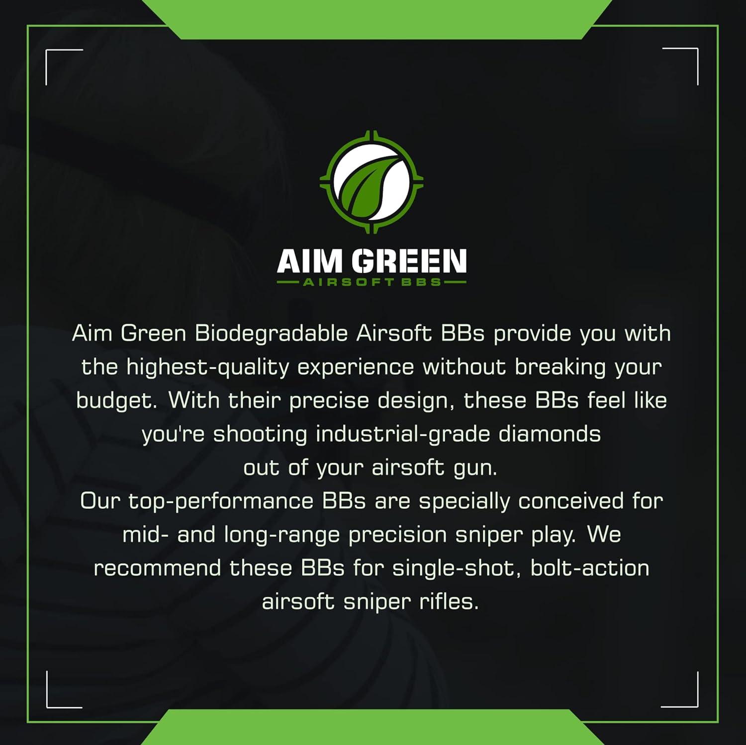 Aim Green Tracer Biodegradable Airsoft BBS Glow-in-The-Dark BBS 3 000 ...