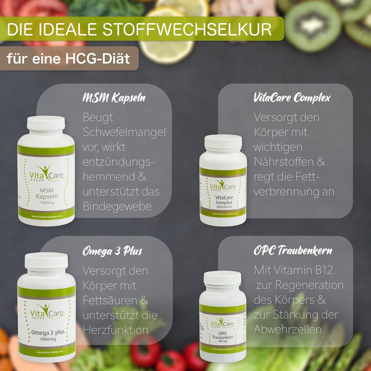 Vitacare 21-Day Metabolism Cure - Complete 5-Part HCG Diet Package with ...