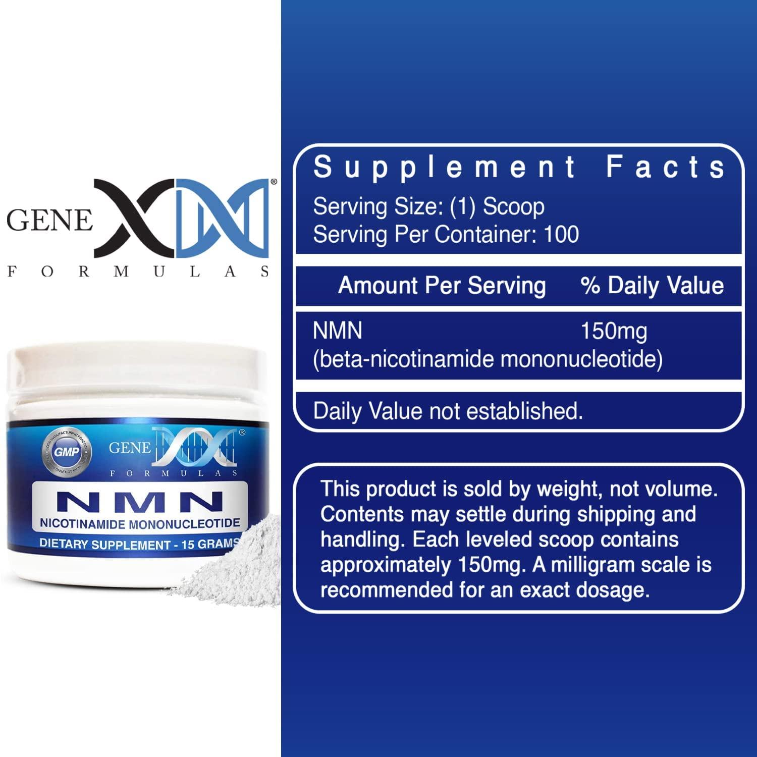 Genex Formulas NMN Nicotinamide Mononucleotide Supplement Powder 15g ...