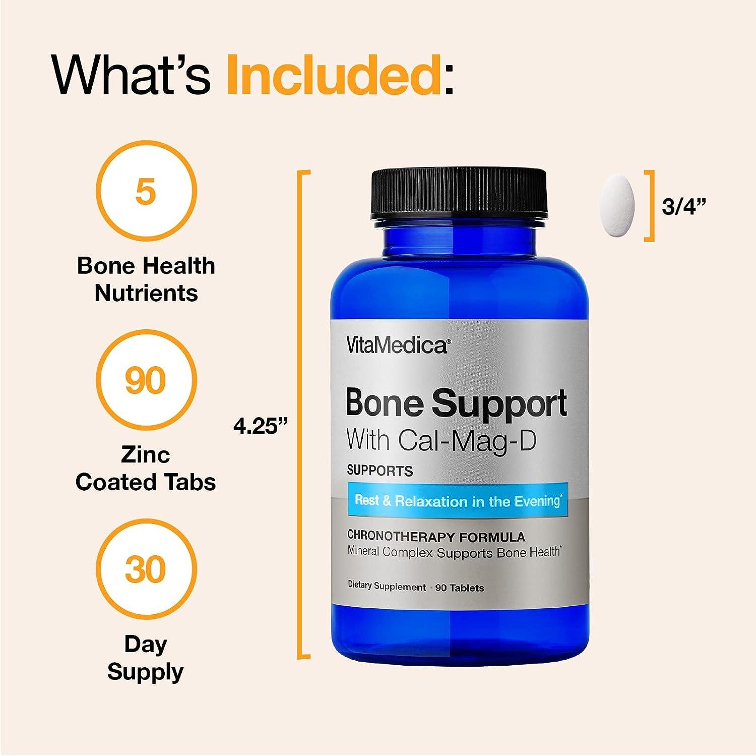 VitaMedica Bone Support Supplement - Calcium, Magnesium, Vitamin D & K ...
