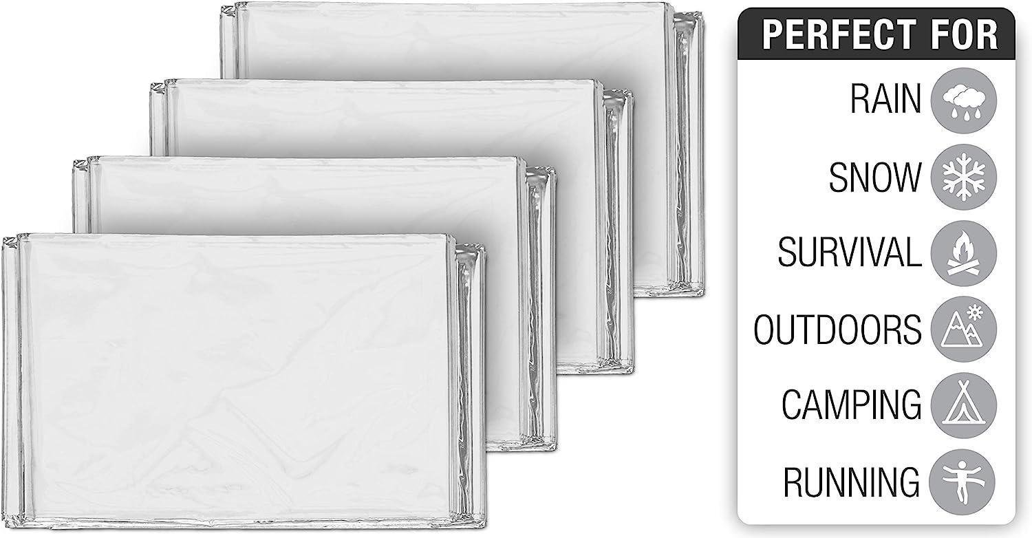 Swiss Safe Emergency Mylar Thermal Blankets - NASA Designed for ...
