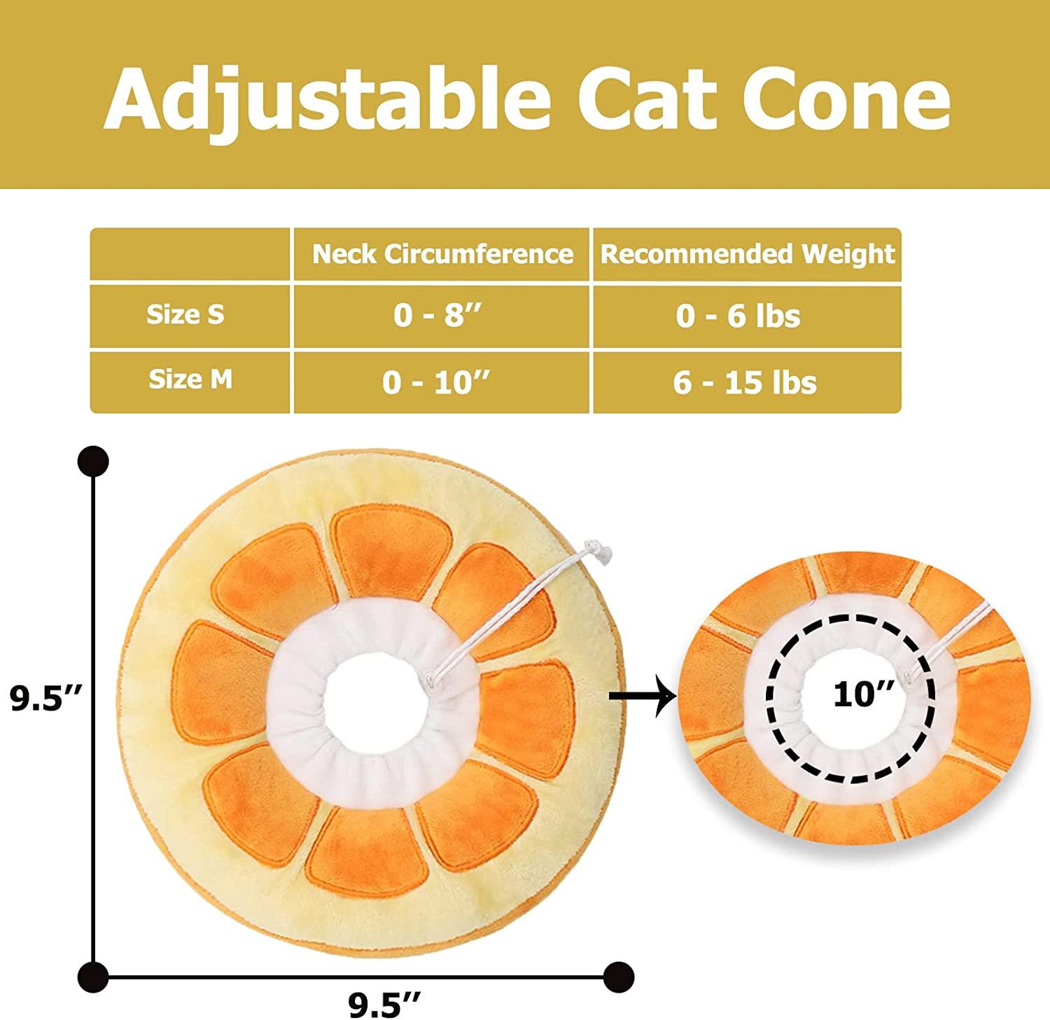 HONGMILL Soft Cat Cone Collar for Kittens - Stop Licking, Elizabethan ...