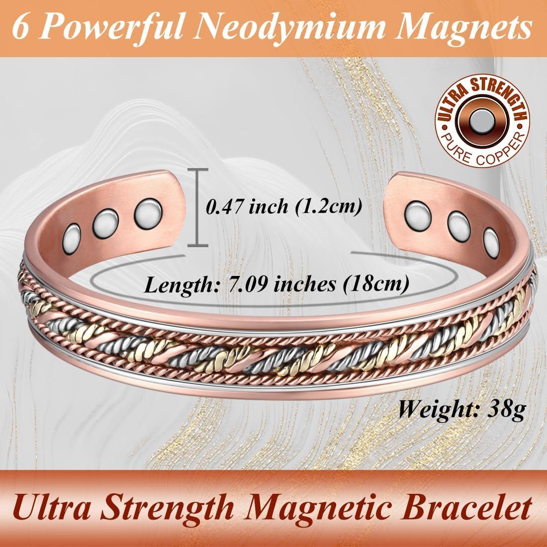 Cigmag Lymphatic Drainage Copper for Women 99% Solid Pure Copper Ultra ...