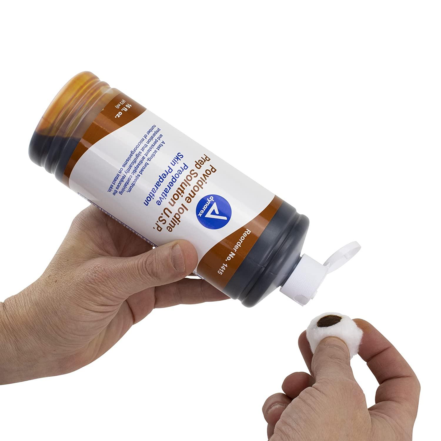 Dynarex Povidone Iodine Scrub Solution 16 oz - Antiseptic Cleanser for ...