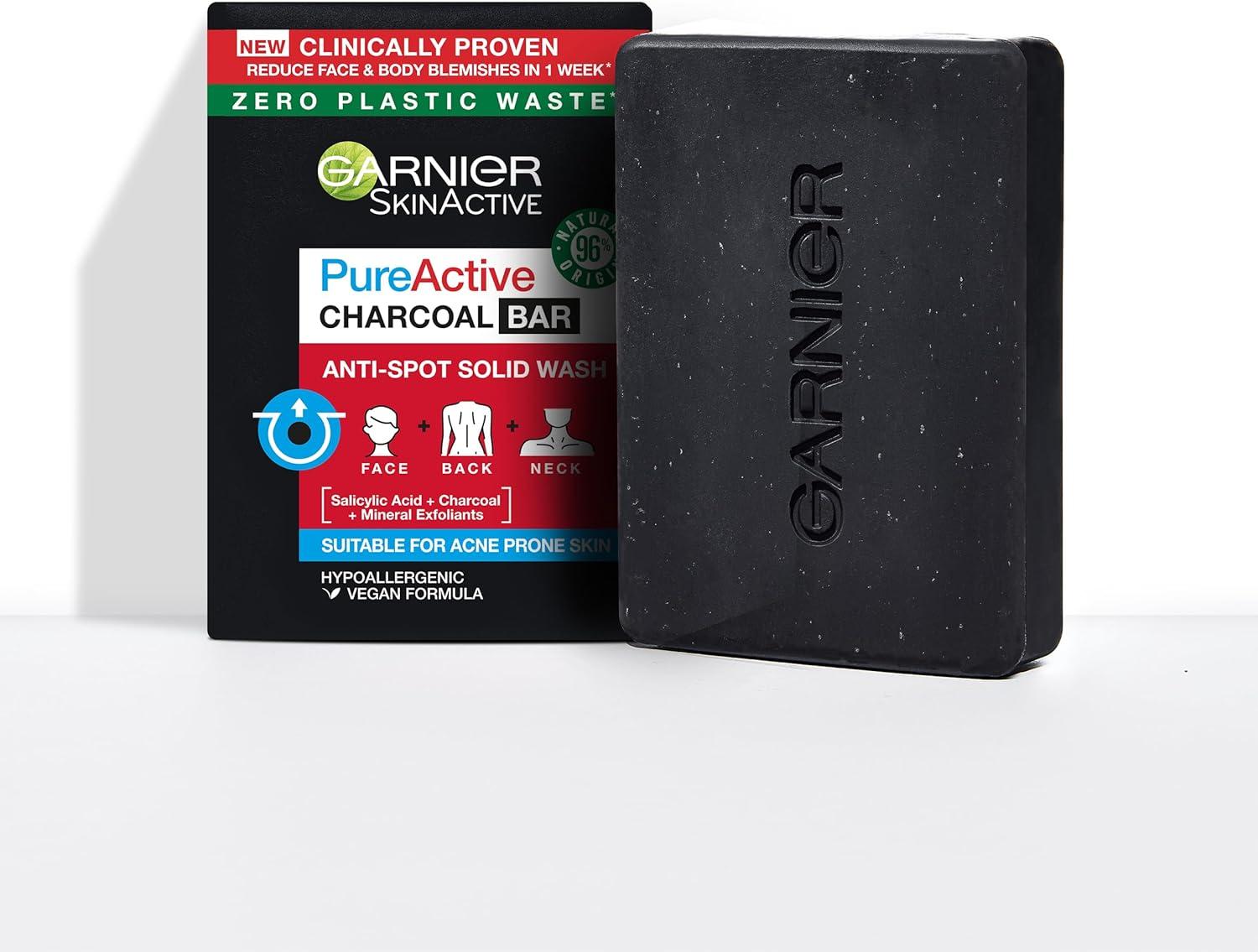 Garnier Pure Active Charcoal Bar - Deep Cleansing Soap for Clear Skin ...