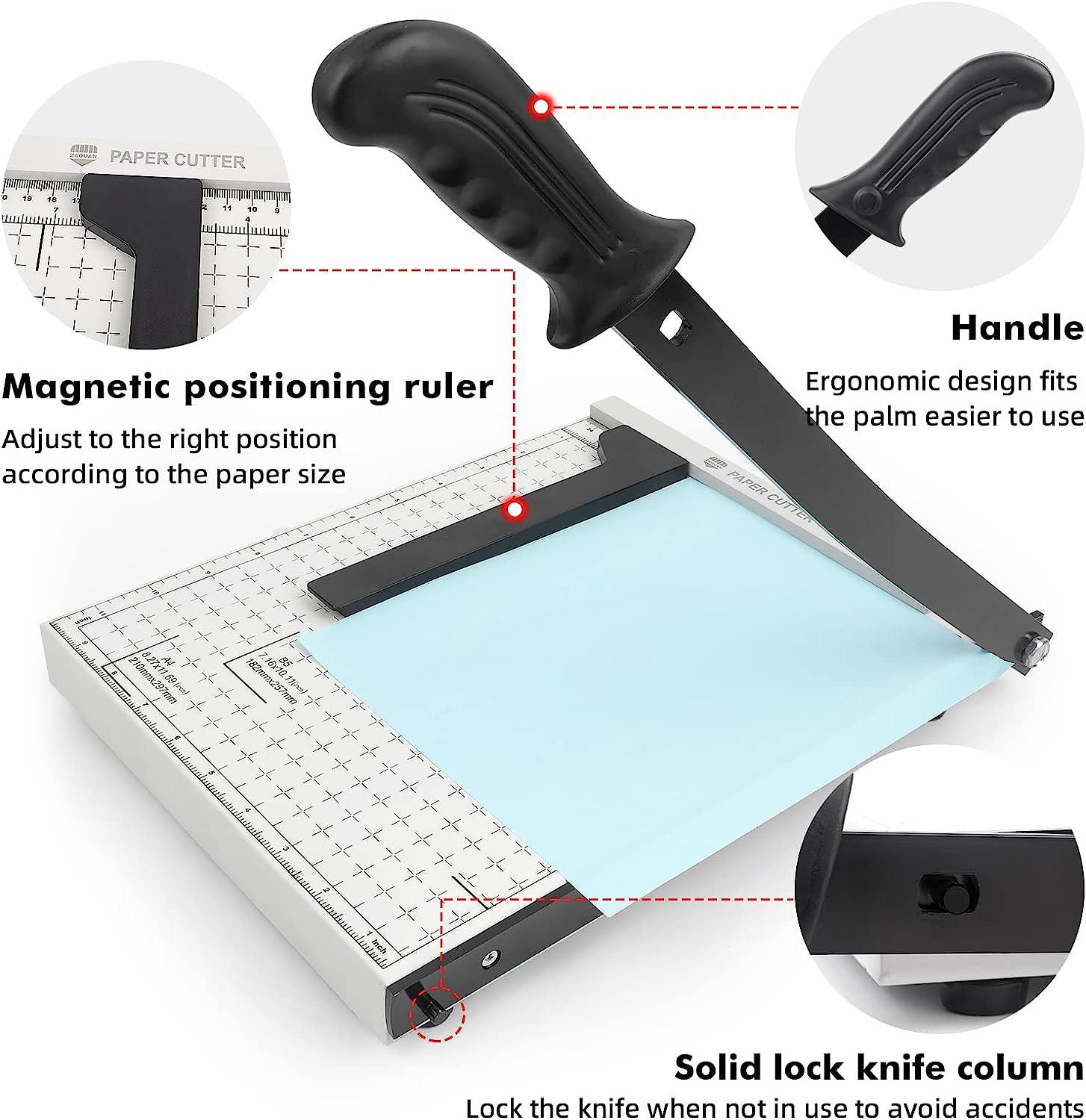 A4 Paper Cutter Stack Paper Trimmer Guillotine 12 Cutting Length with ...
