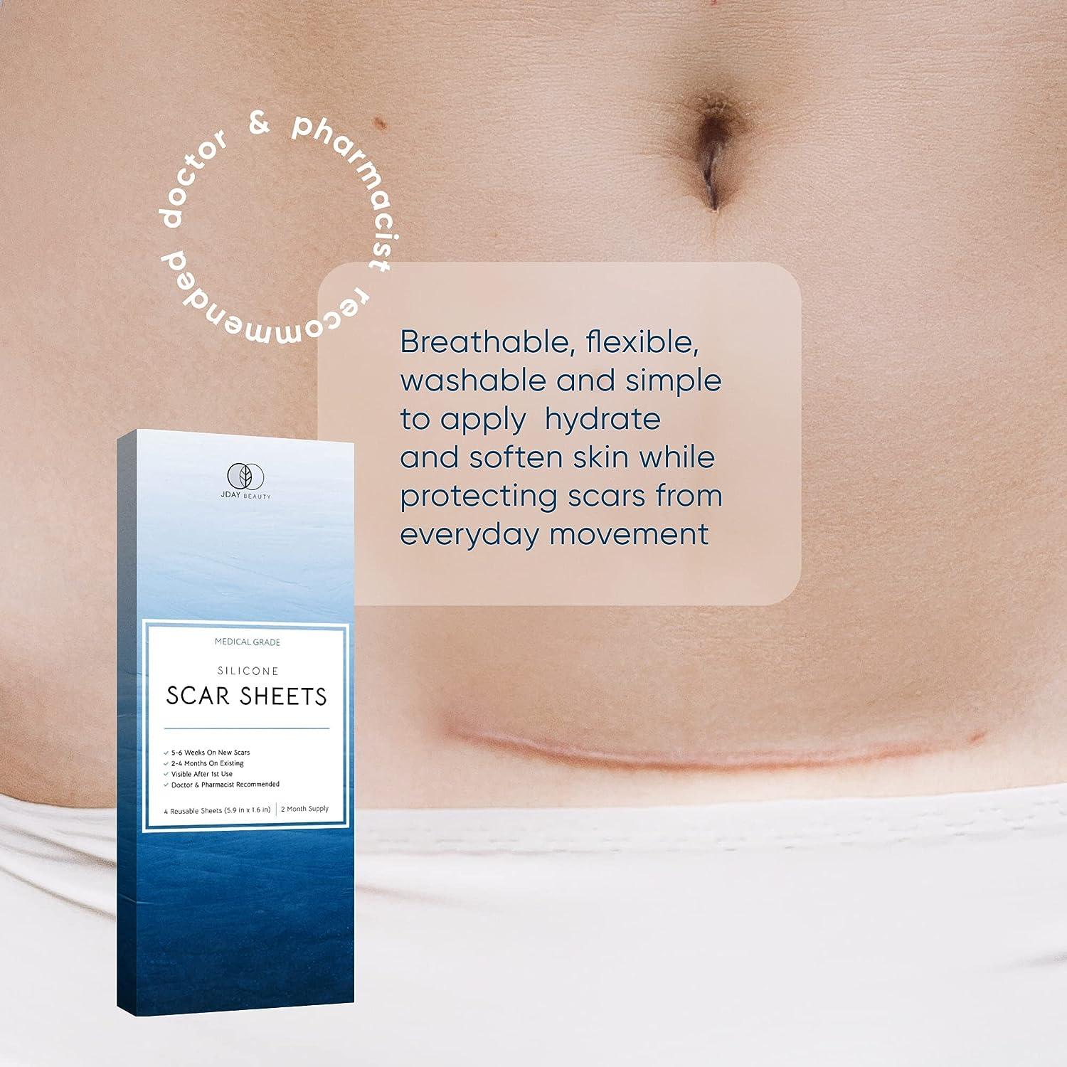 Silicone Scar Removal Sheets - Breathable Reusable & Waterproof Keloid ...